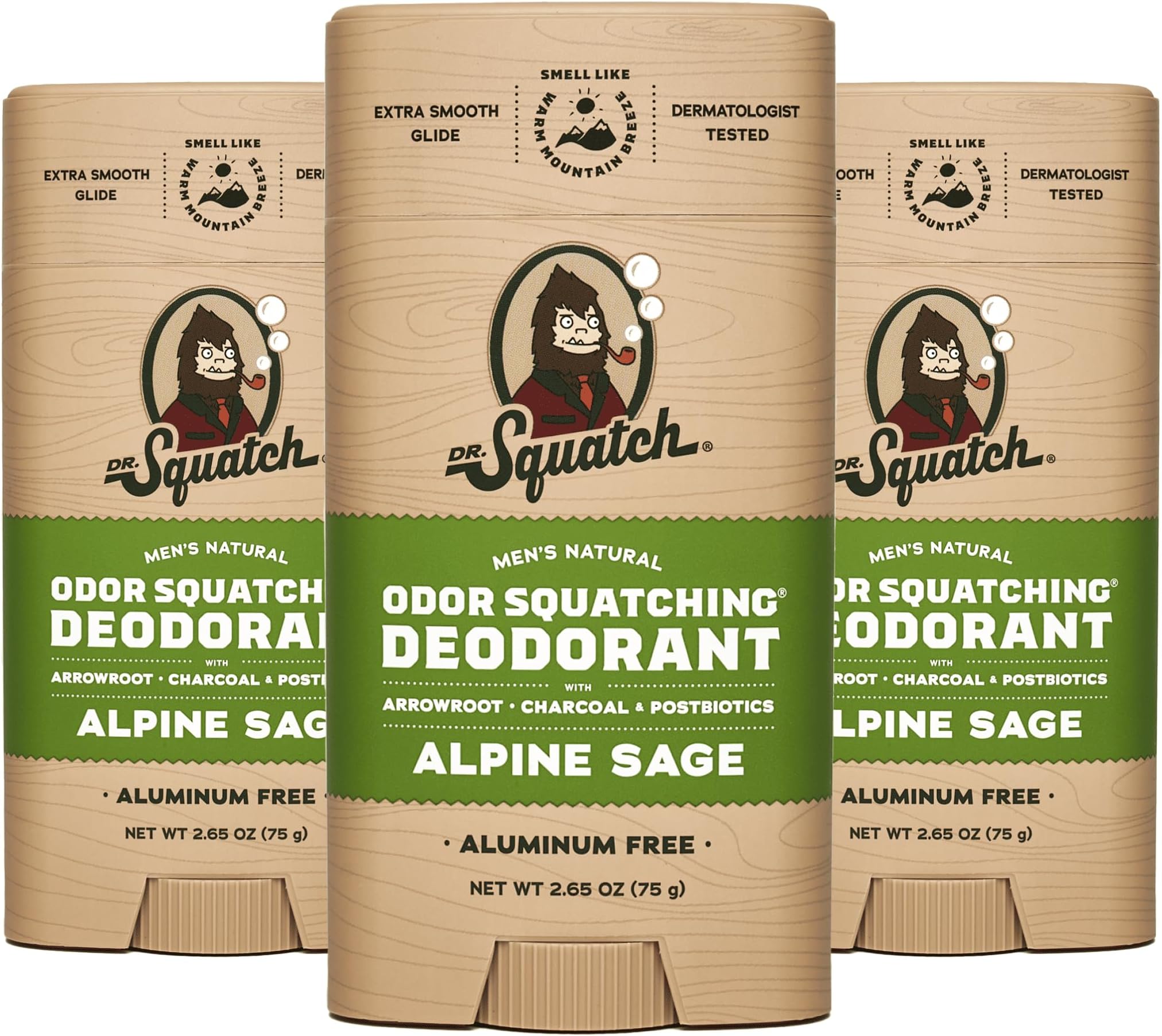 Amazon.com : Dr. Squatch Men's Natural Deordorant Variety Pack, 2.65 oz (3 pack) : Beauty ...