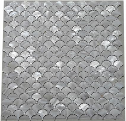 Amazon.com: 11PCS White Fish Scale Freshwater Shell Mosaic Tile Mother ...