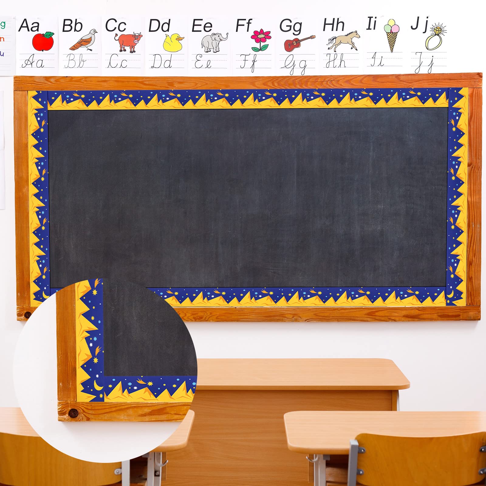 59 Feet Space Bulletin Board Border, Galaxy Mountain Decorative Border ...