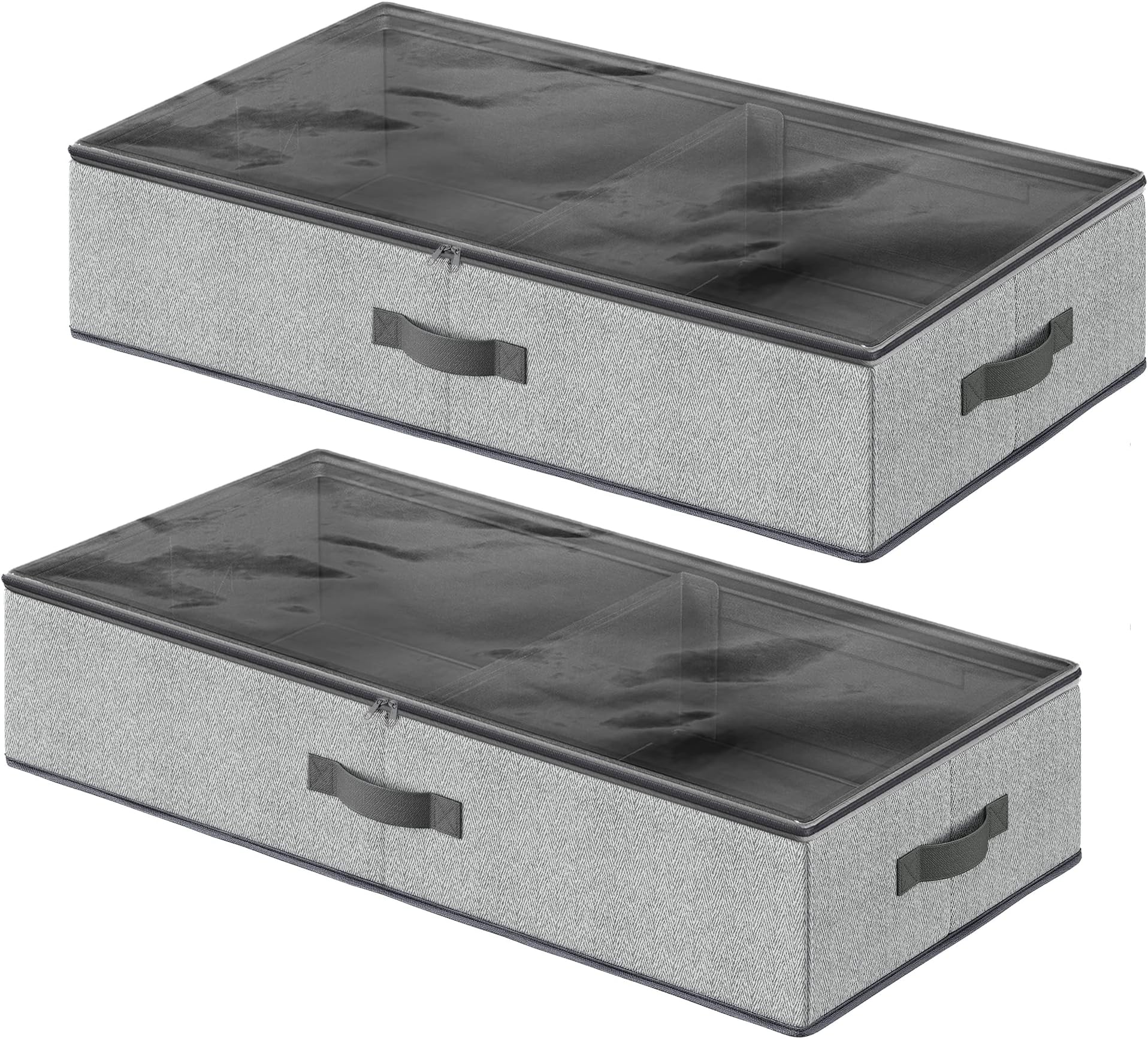 Amazon.de: SimpleHome Große Flache 2er Unterbettkommode aus Stoff für ...