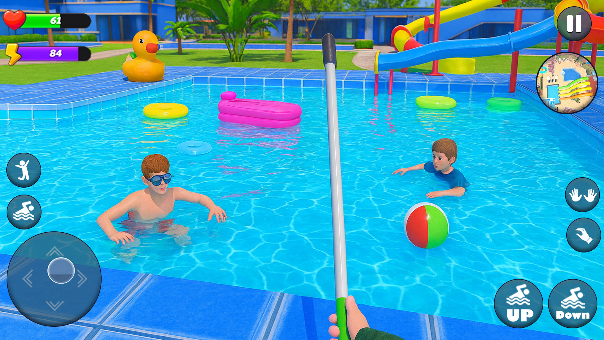Water Slide Adventure Park Sim 3D: Pool Cleaning & Summer Party Game ...