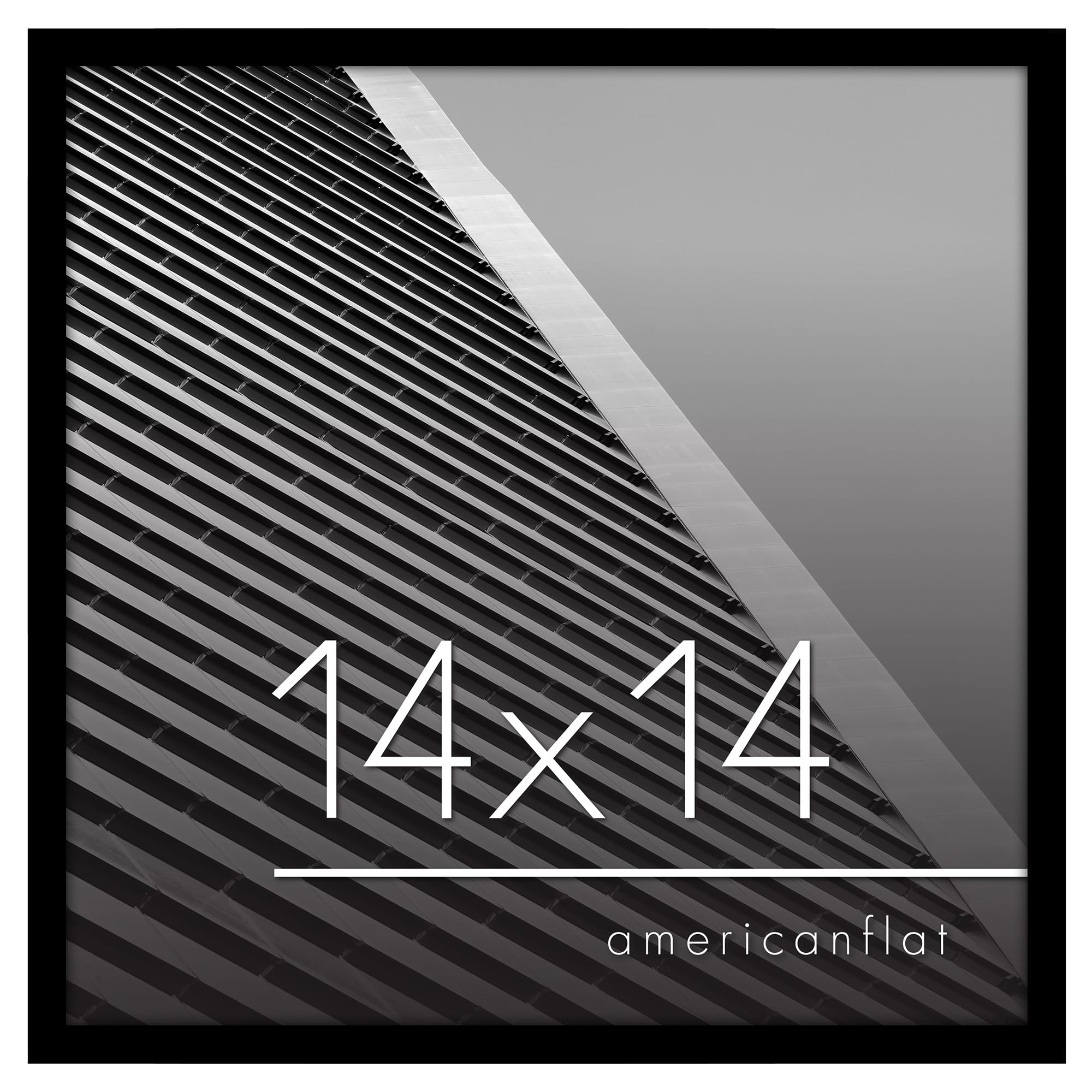 Americanflat 14x14 Picture Frame in Black - Thin Border Photo Frame ...