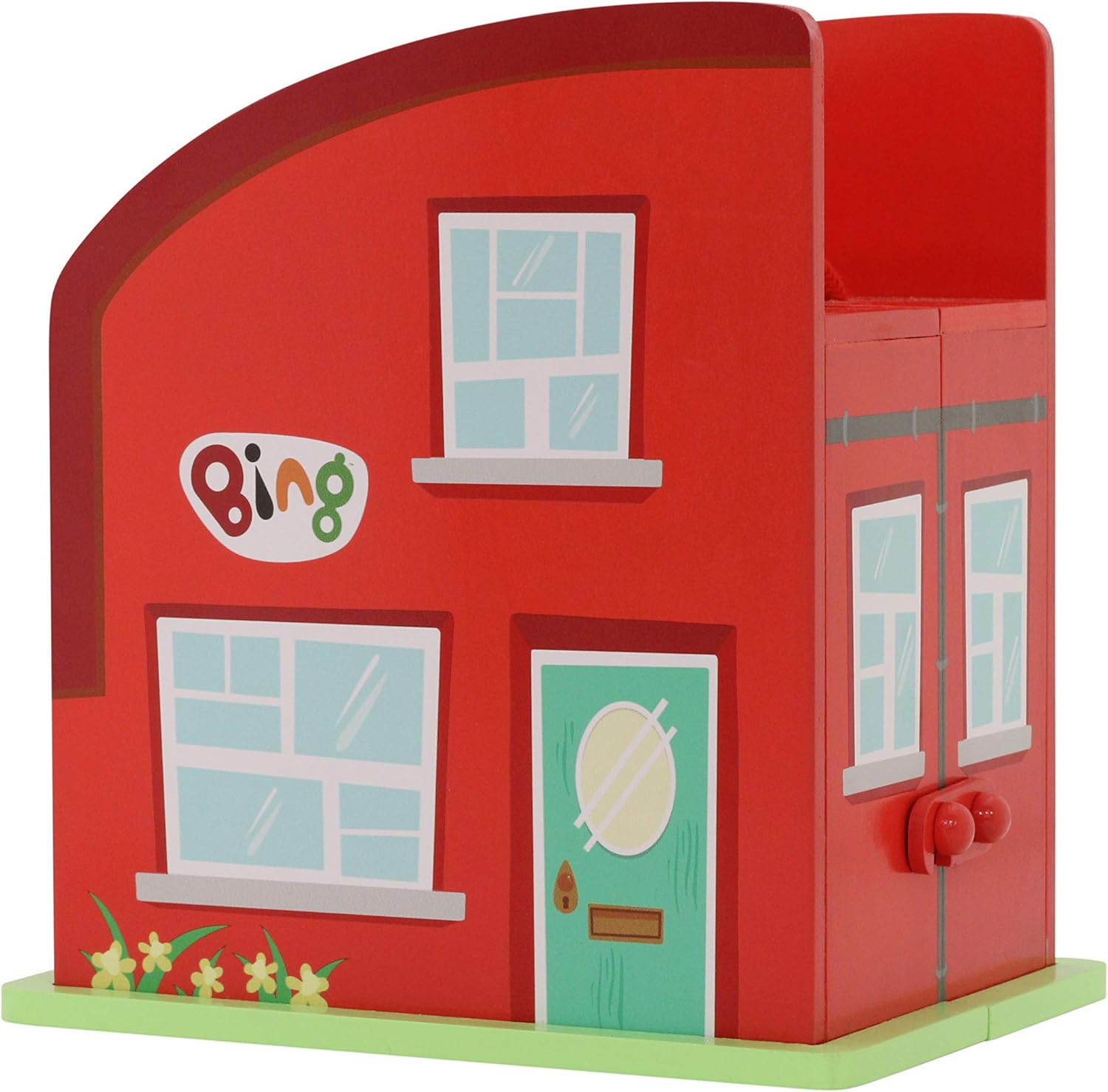 Bing 1076 WOODEN CARRY ALONG HOUSE, WITH 8 CHARACTERS, FLOP, SULA ...