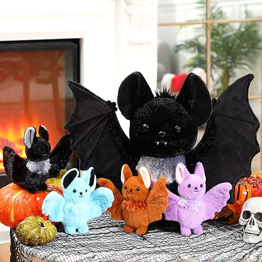Amazon.com: HyDren 5 Pcs Halloween Bat Stuffed Animals Include ...