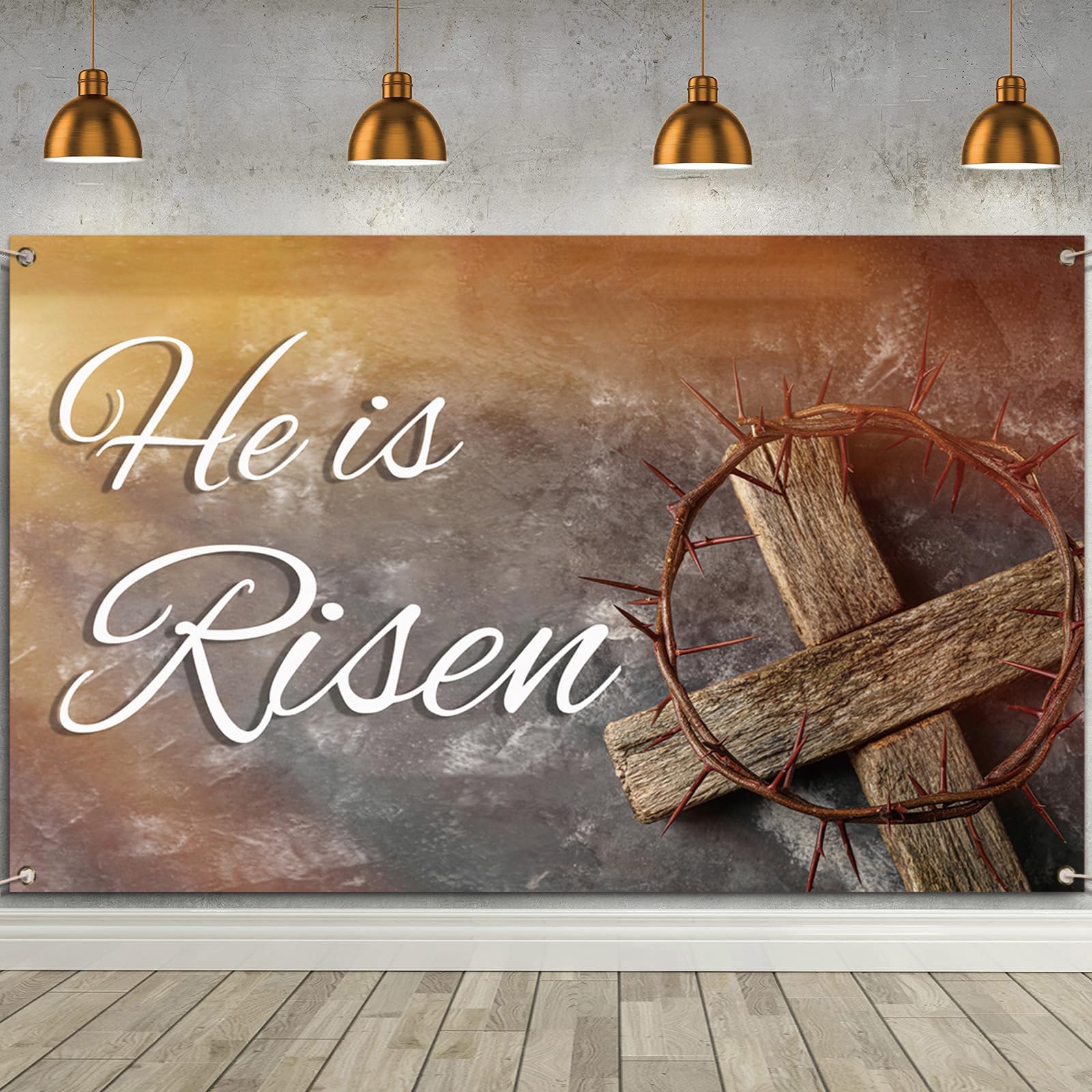 Amazon.com : Leyiyi 7x5ft Vintage Cross Rejoice Photography Background ...