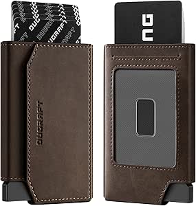 Amazon.com: DUGRAFT Pop up Wallet with ID window Minimalist Cash ...