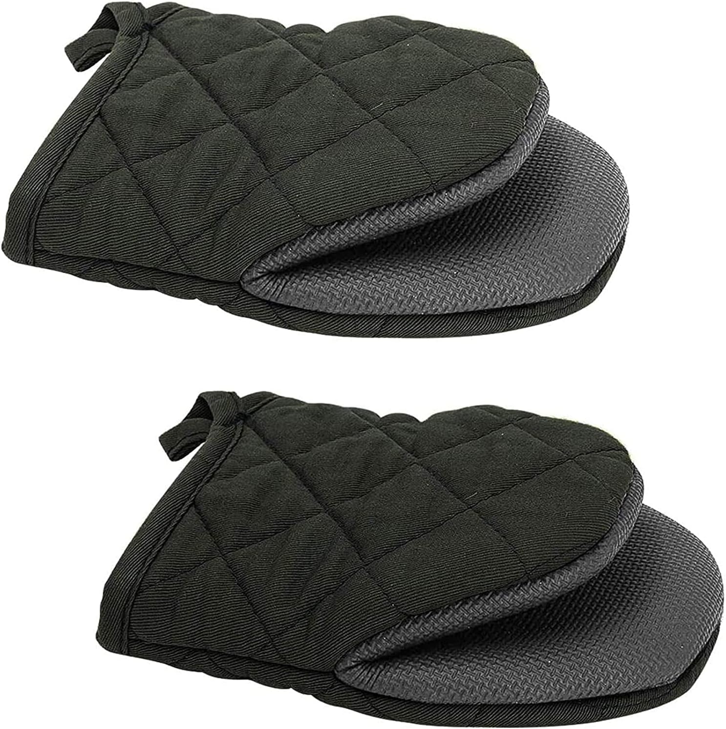 Amazon.com: 1 Pair Short Oven Mitts, Heat Resistant Silicone Kitchen ...
