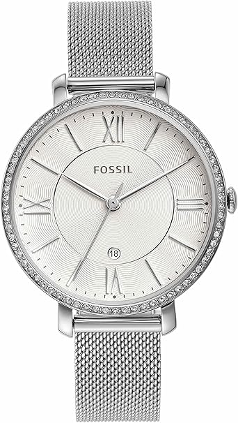 Amazon.com: Fossil Women's Jacqueline Quartz Stainless Steel Mesh Three ...
