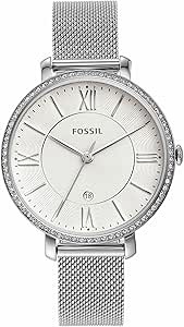 Amazon.com: Fossil Women's Jacqueline Quartz Stainless Steel Mesh Three ...