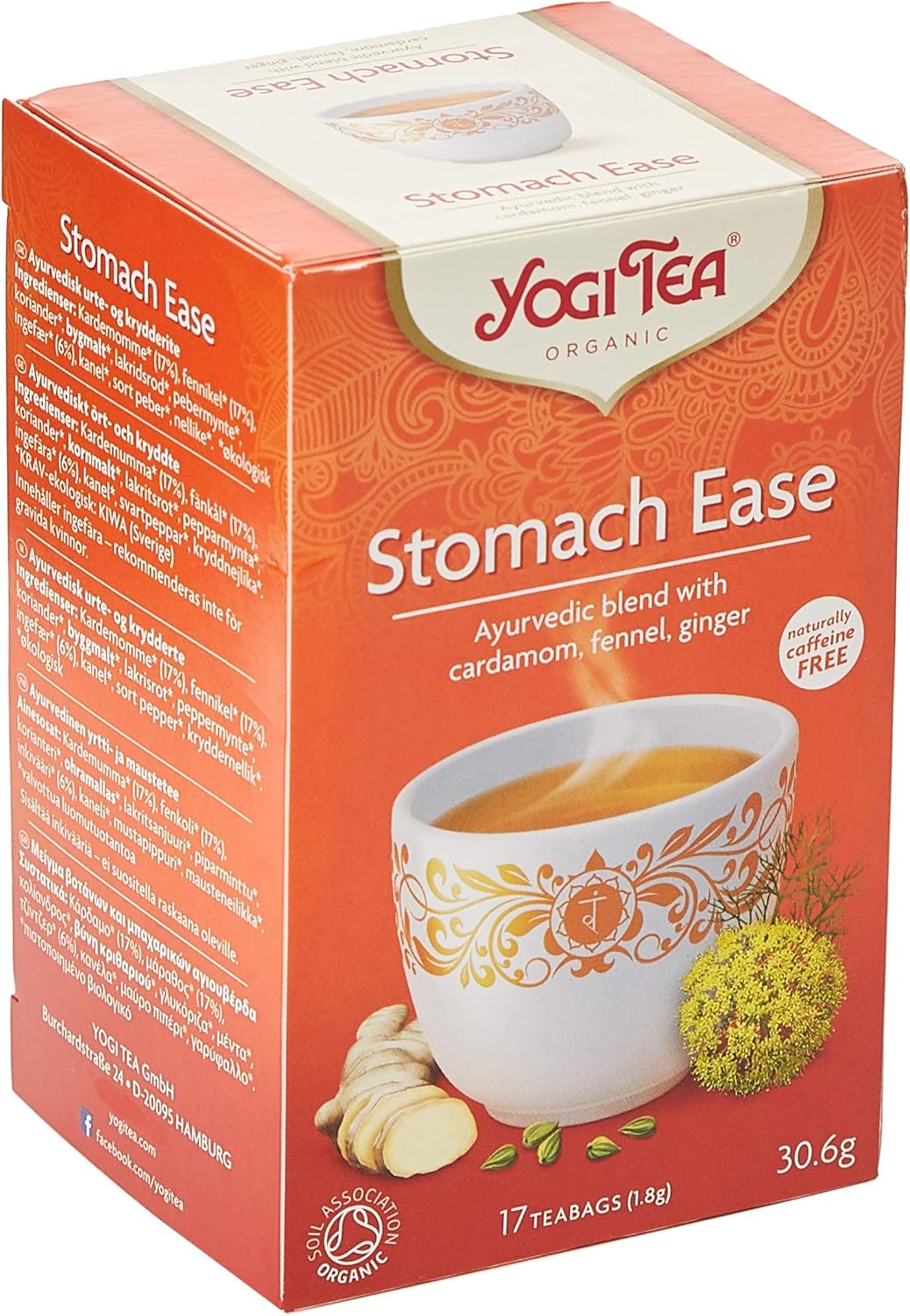 Yogi Tea Stomach Ease (1 box of 17 bags) : Amazon.co.uk: Grocery