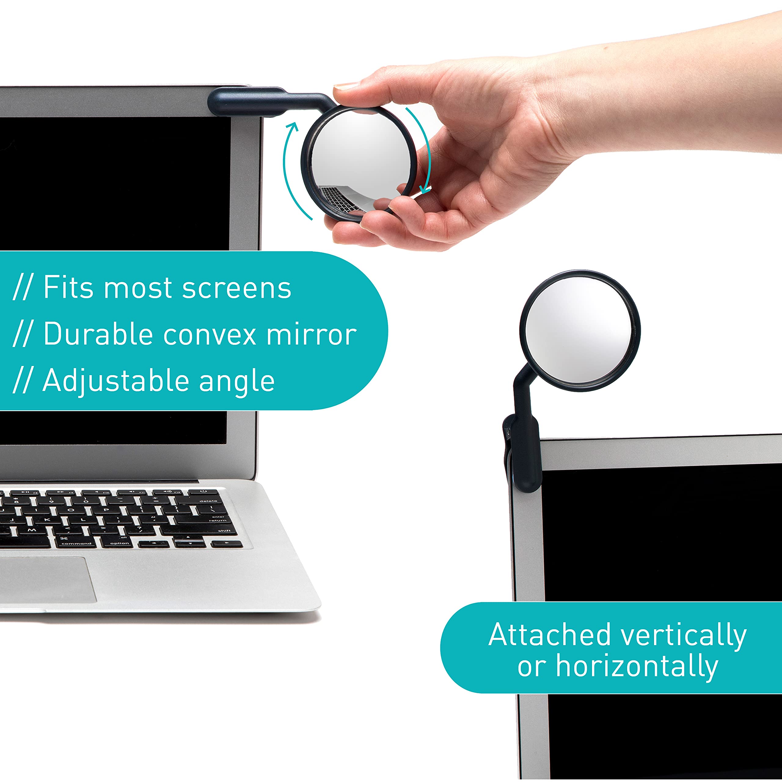 Peleg Design Watch-It - Monitor Mirror - Clip On Cubicle Mirror ...