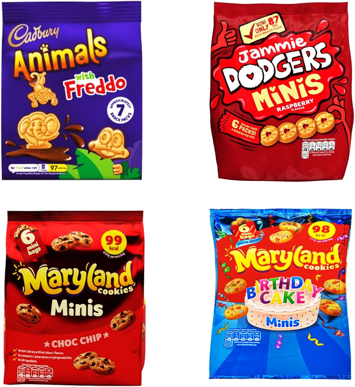 Mini Biscuit Variety Pack Bundle - with Cadbury Mini Animals, Marlyalnd ...