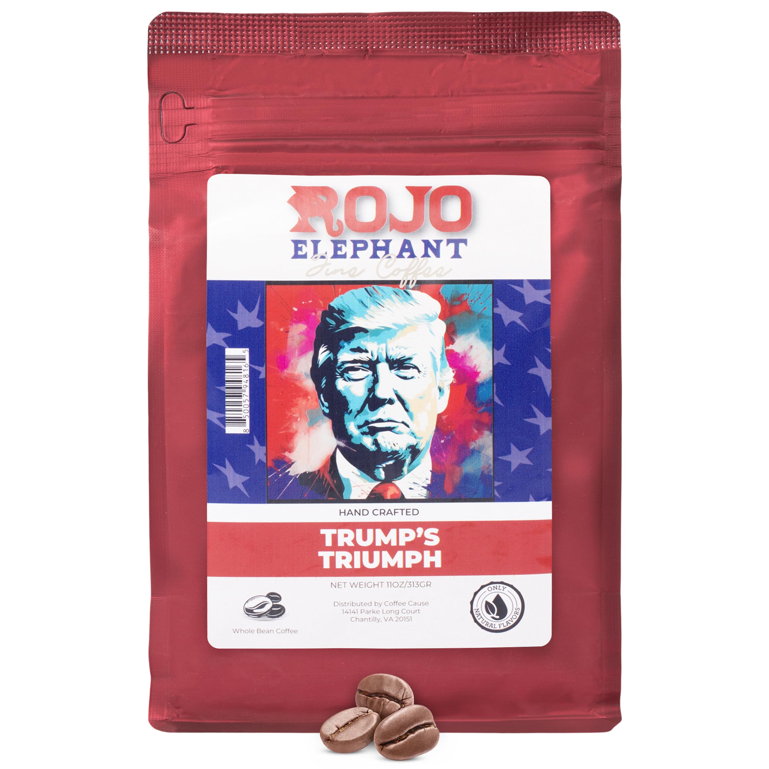 Amazon.com : Rojo Elephant Trump's Triumph Handcrafted Whole Bean ...