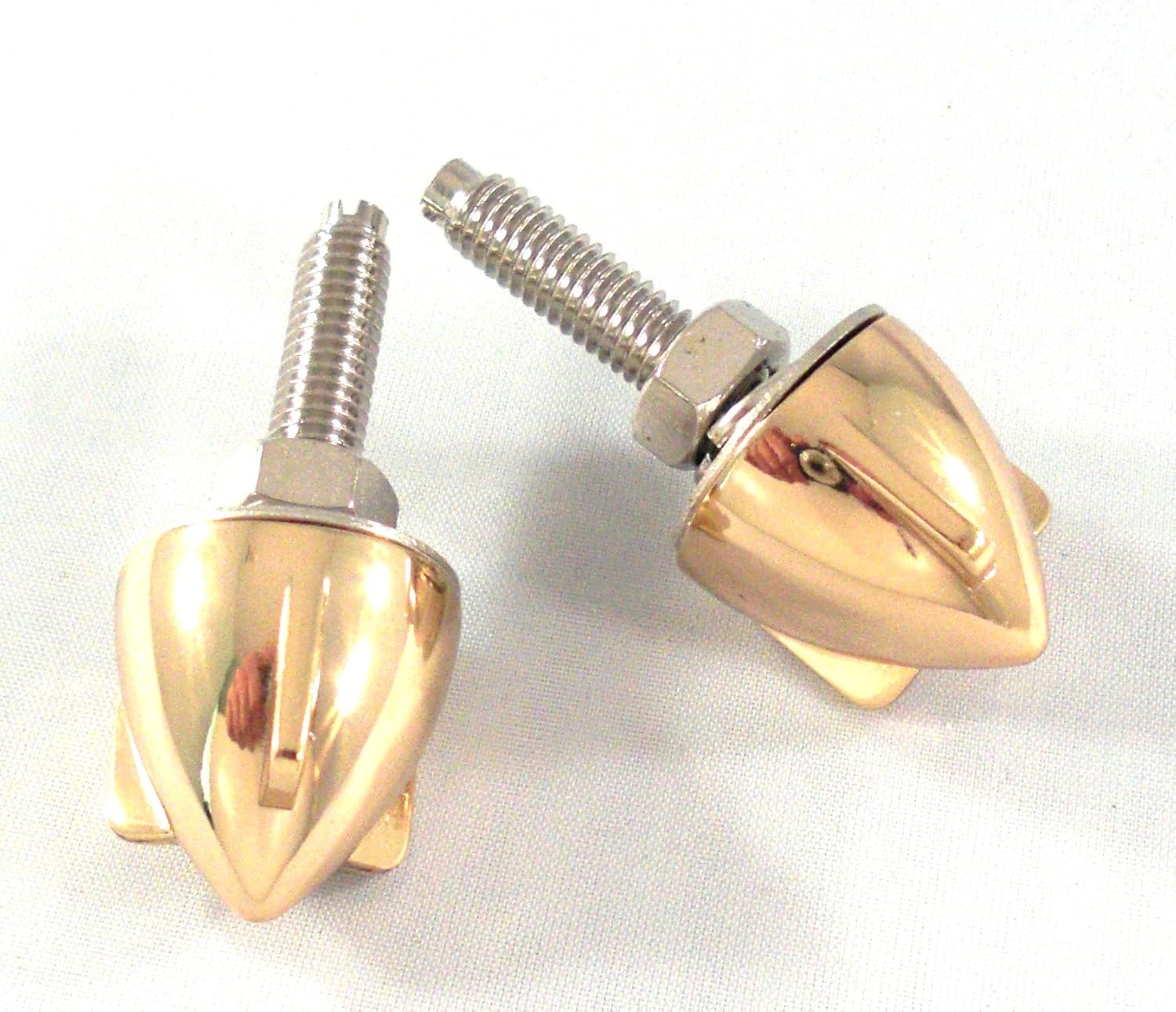 Amazon.com: 2 Brass "Rocket Bullet" License Plate Frame Bolts : Automotive