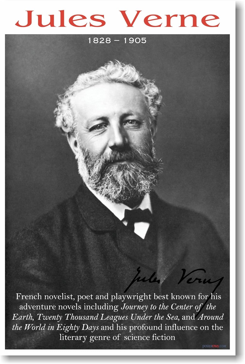 Jules Verne New Famous French Author Classroom Poster Amazon ca Home jules-verne-new-famous-french-author-classroom-poster-amazon-ca-home