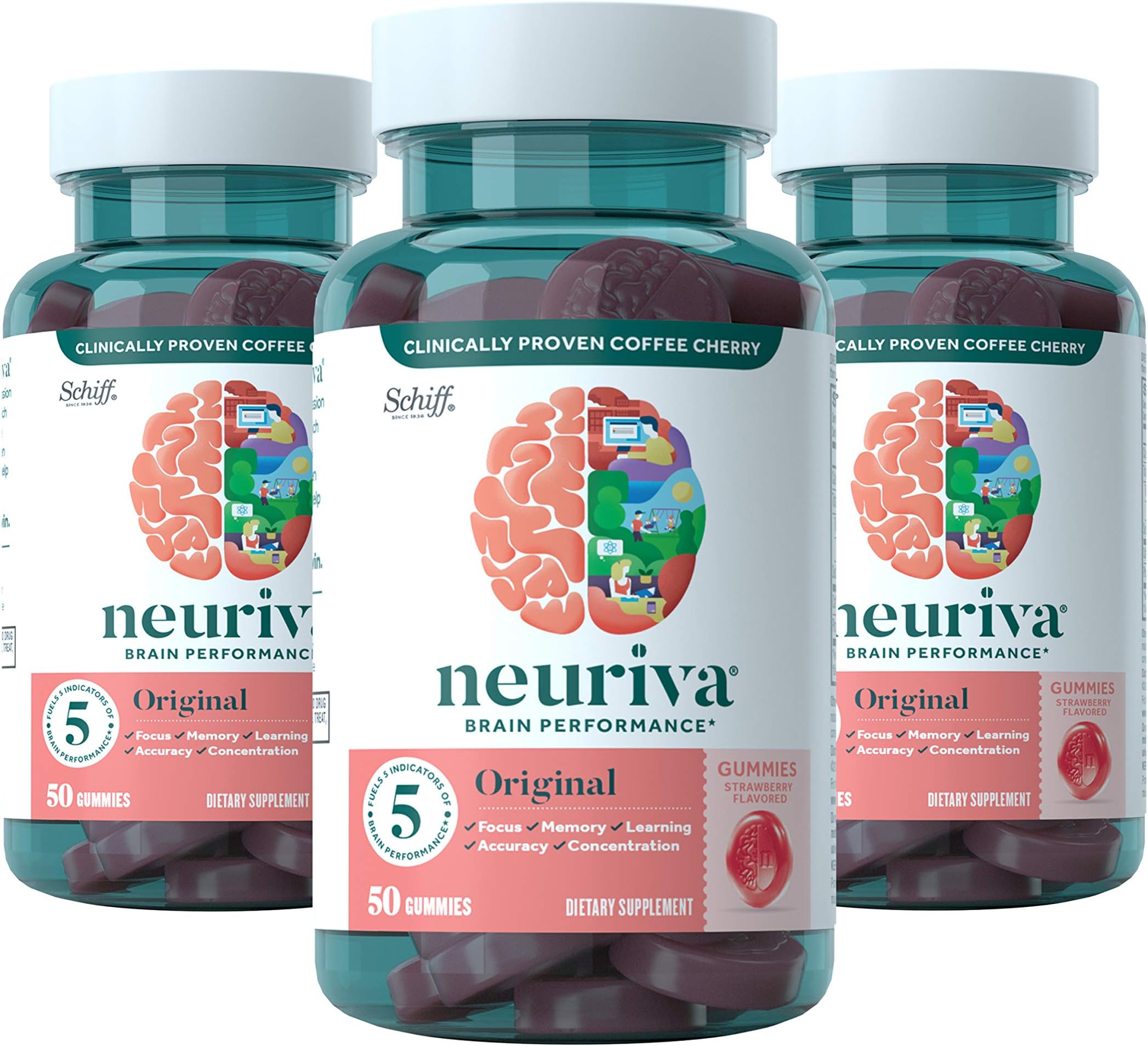 Amazon.com: NEURIVA Plus Brain Performance (30 Count), Brain Support ...