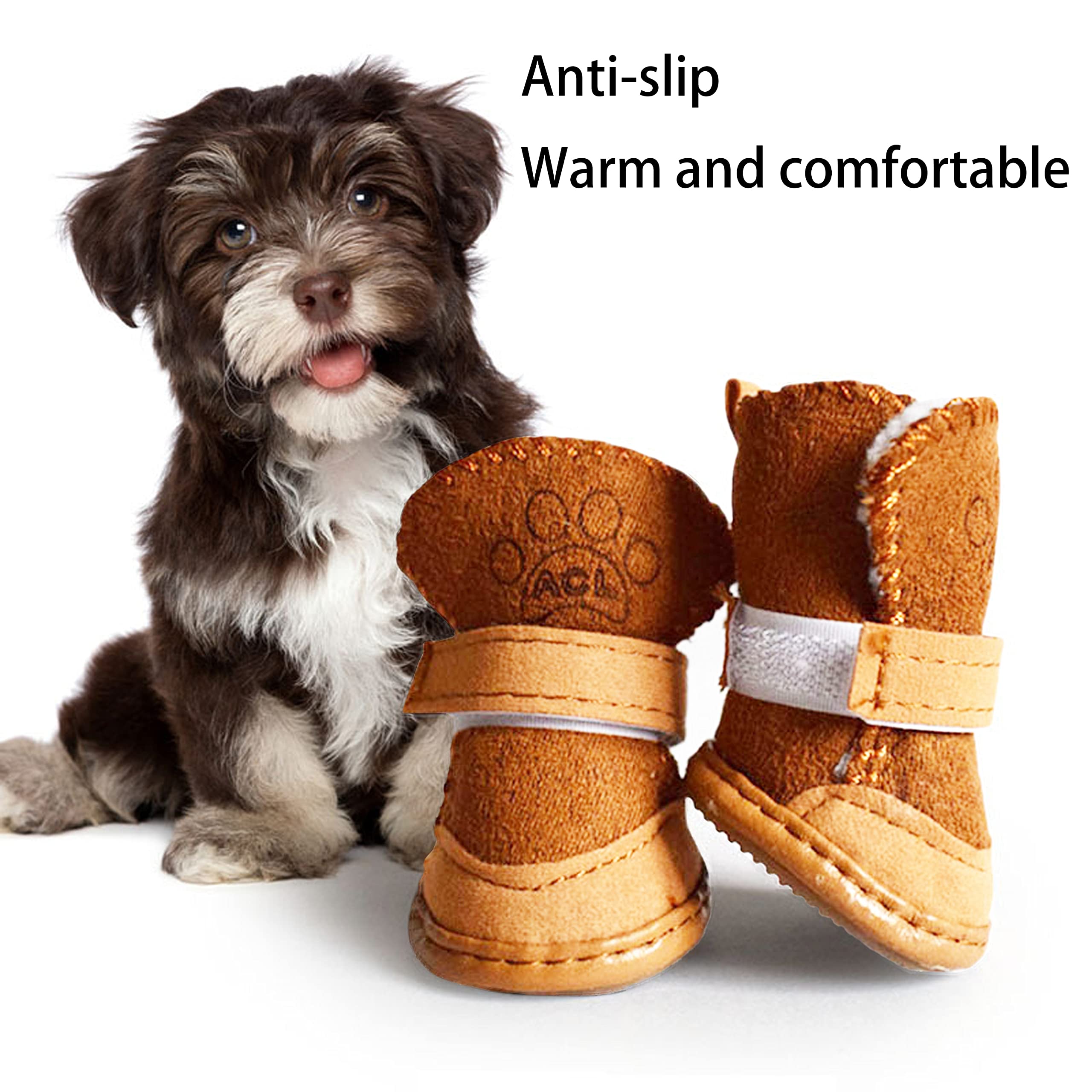 Wag Wear Dog Boots Small Dog Winter Booties Size 3 - Fleece Lined Cold ...