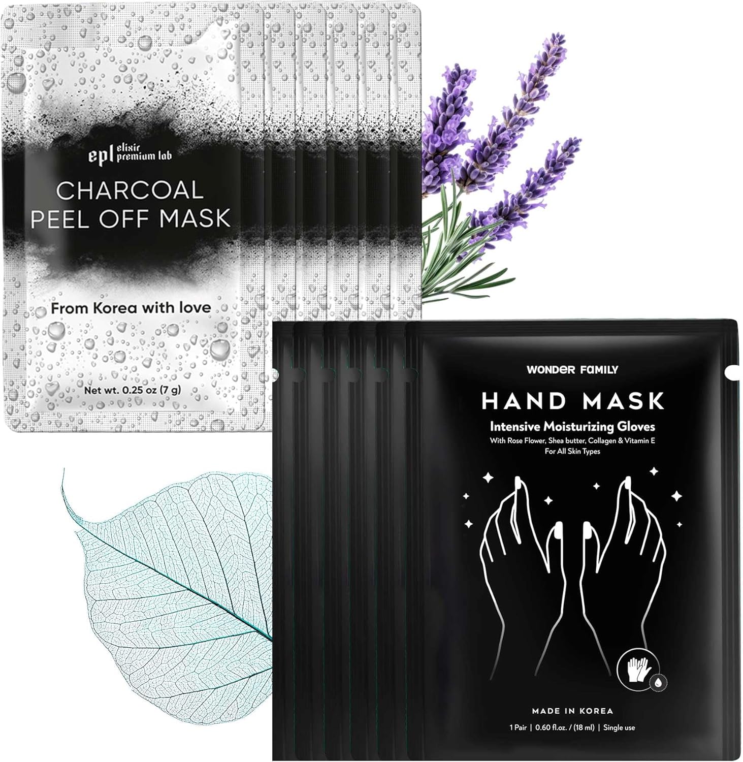 Amazon.com : Hand Mask & Activated Charcoal Face Mask Skin Care Kit ...