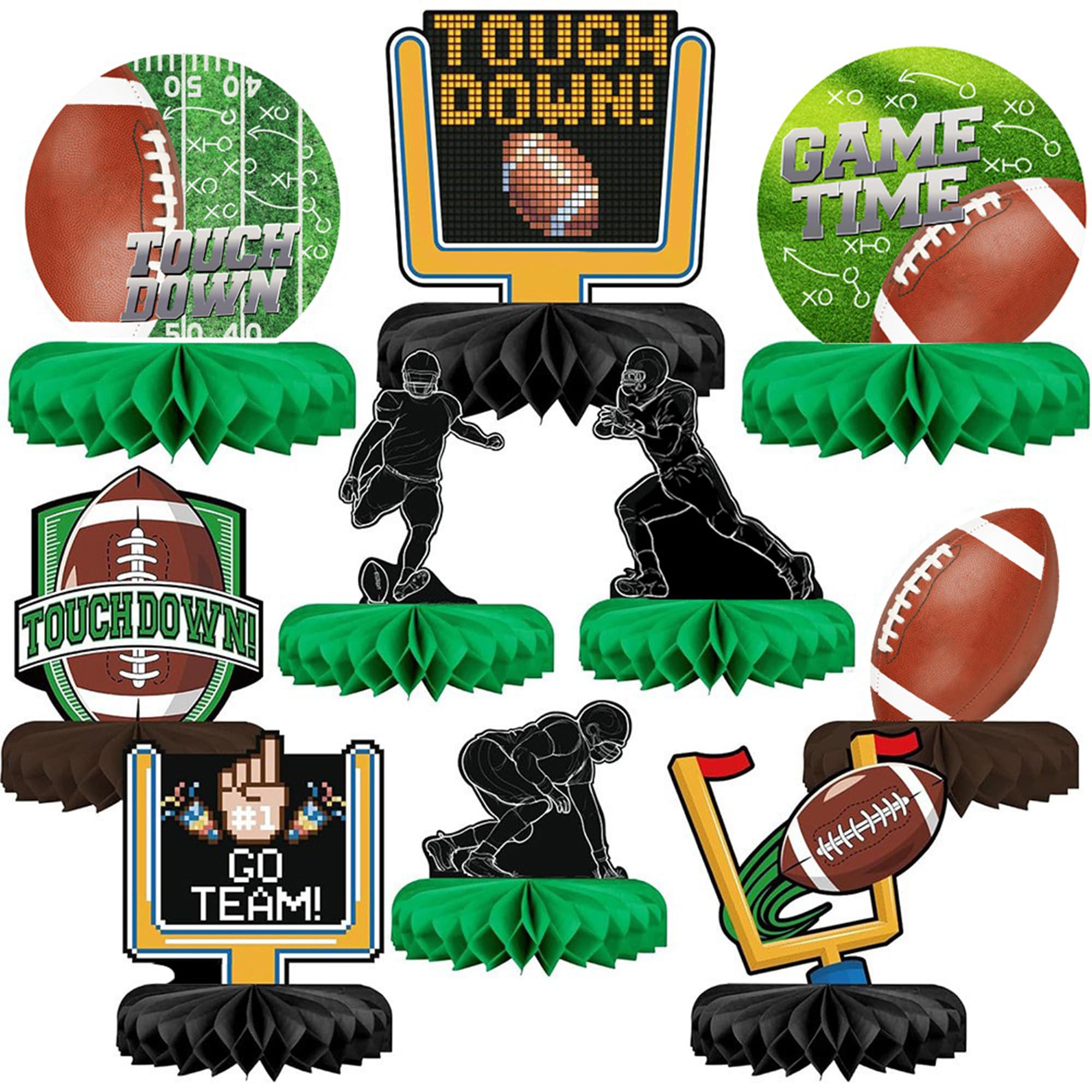 Amazon.com: 10pcs Superbowl Football Party Centerpieces for Table ...