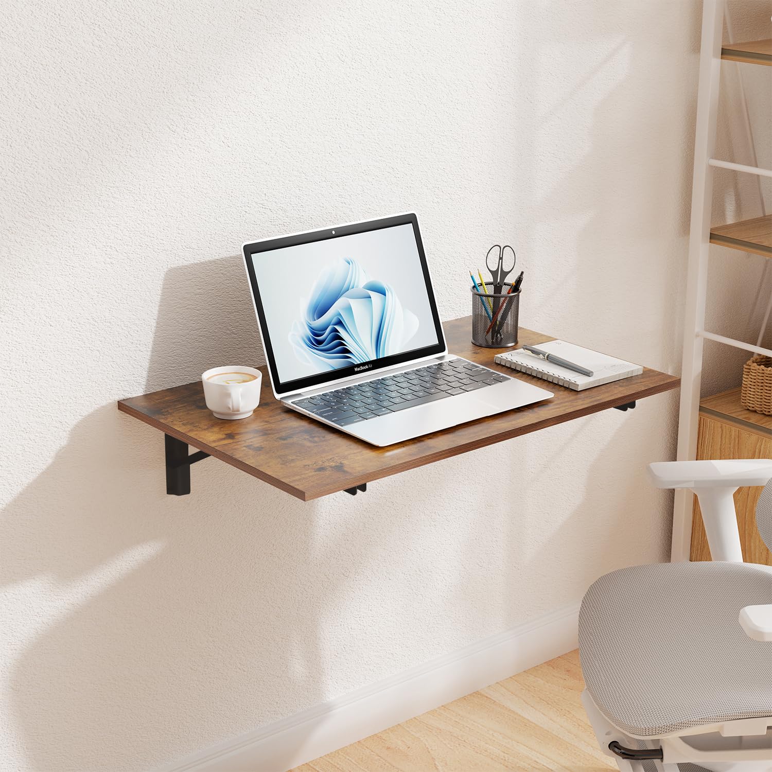 Snapklik.com : GOYLSER Wall Mounted Folding Table Floating Desk For ...