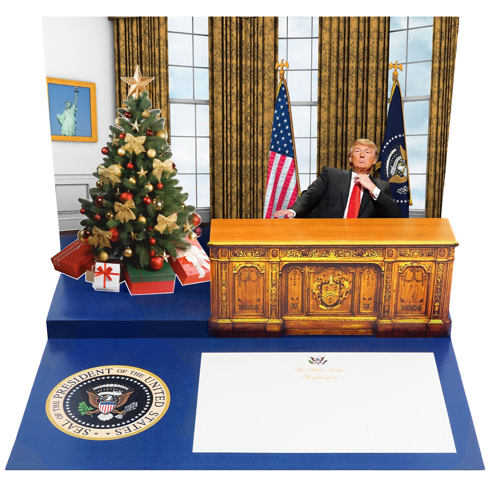 Amazon.com : PAIVSUN Trump Christmas Card,Christmas Pop Up Cards for ...