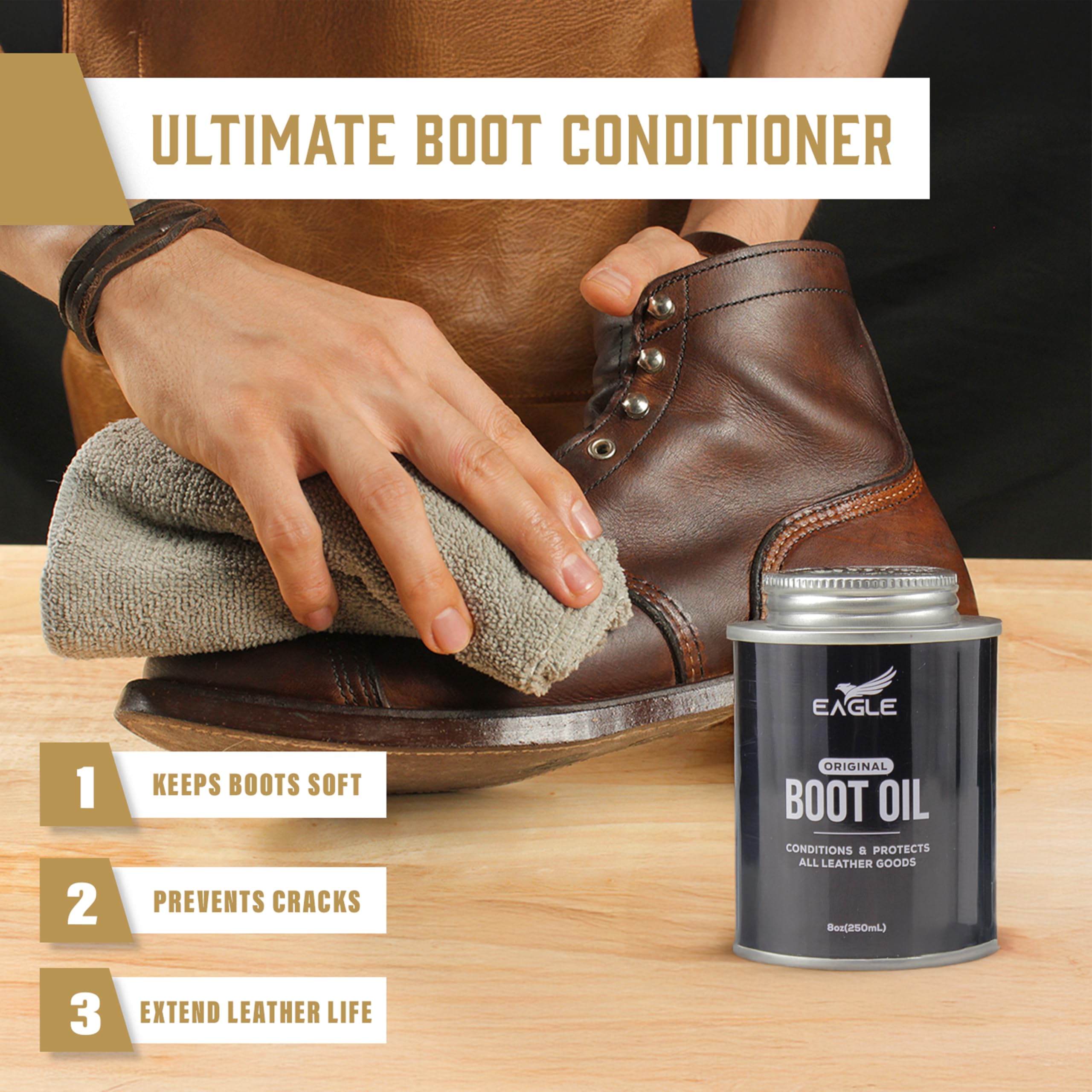 Snapklik.com : Eagle Leather Boot Oil For Work Boots, Cowboy Boots ...