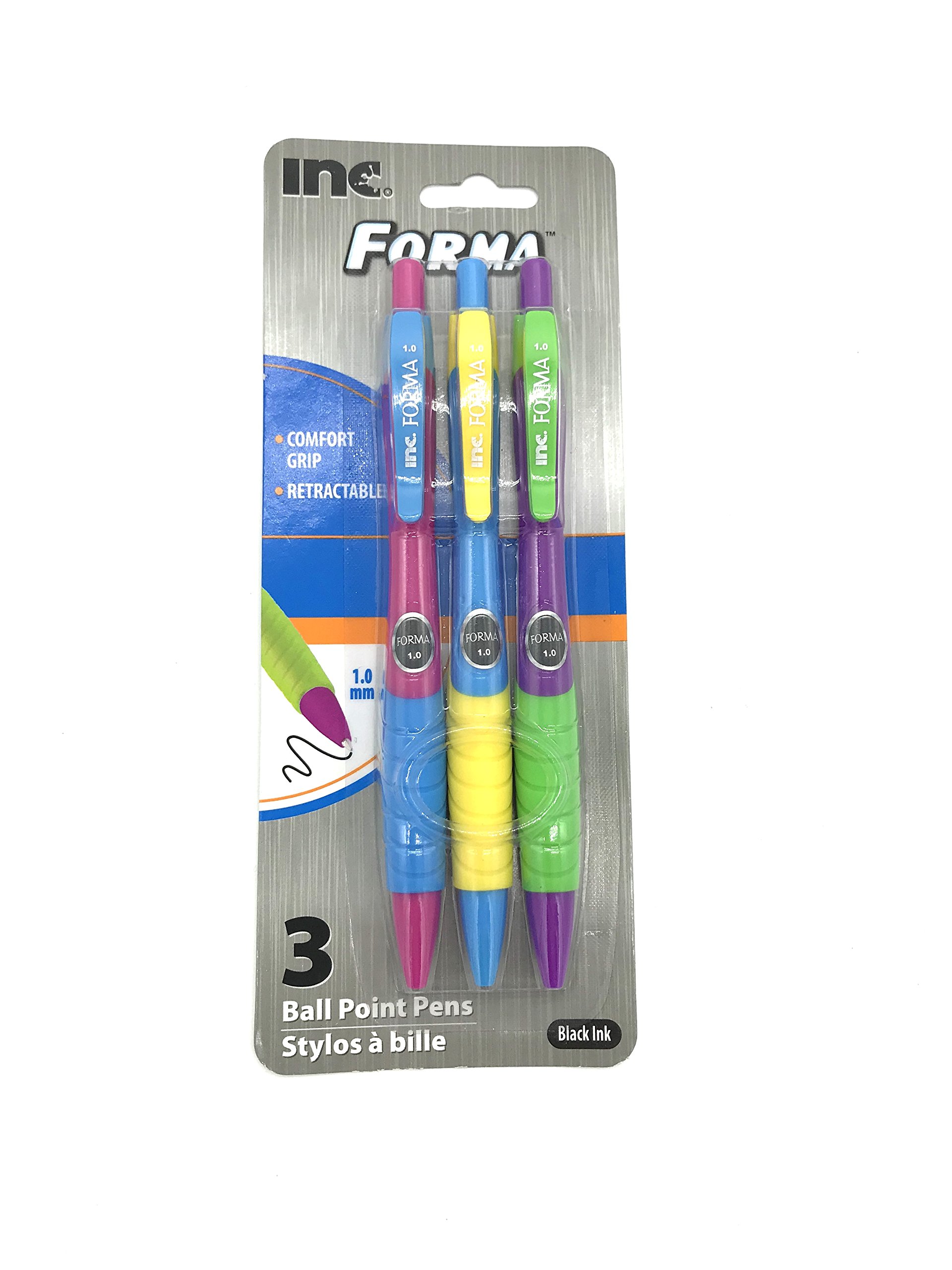 Amazon.com : Forma Ball Point Retractable Black Ink W/Multi Colored ...