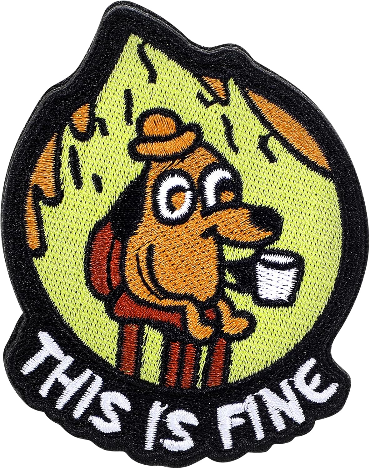 Amazon.com: Funny Patch, Funny Tactical Patches, This is Fine Cute ...