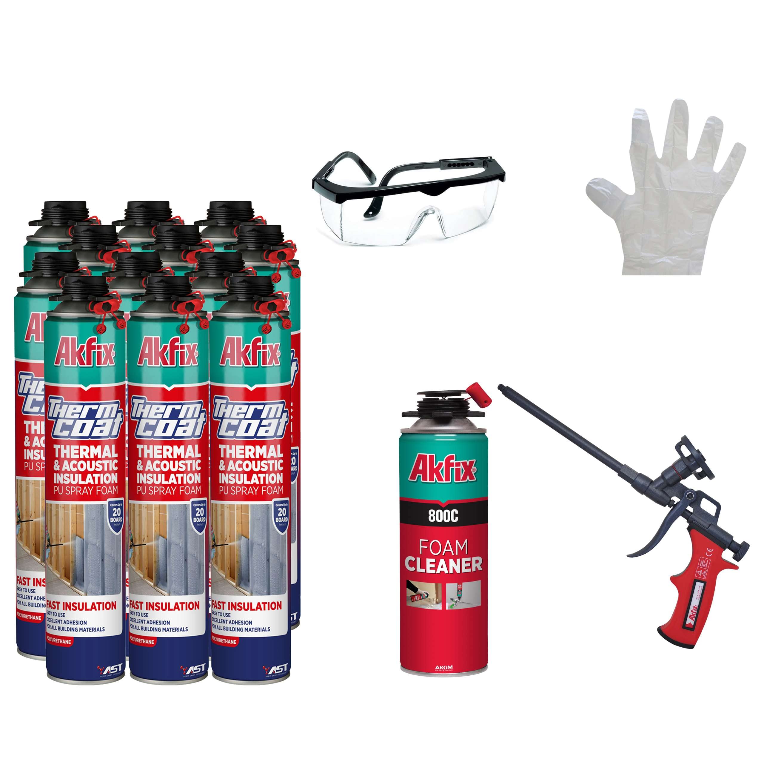 Snapklik.com : Akfix Thermcoat Spray Foam Insulation Kit