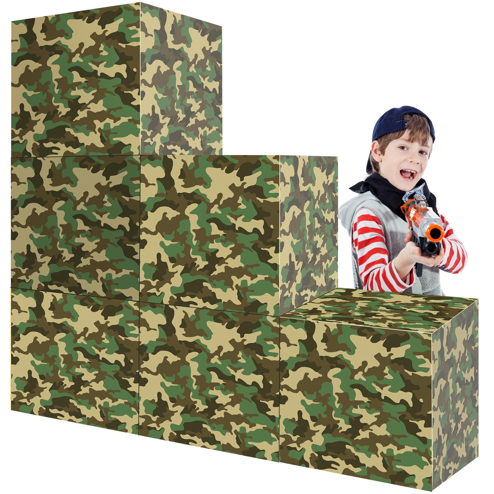 Amazon.com: 6 PCS Camo Boxes Decor Camo Birthday Party Decor Box ...