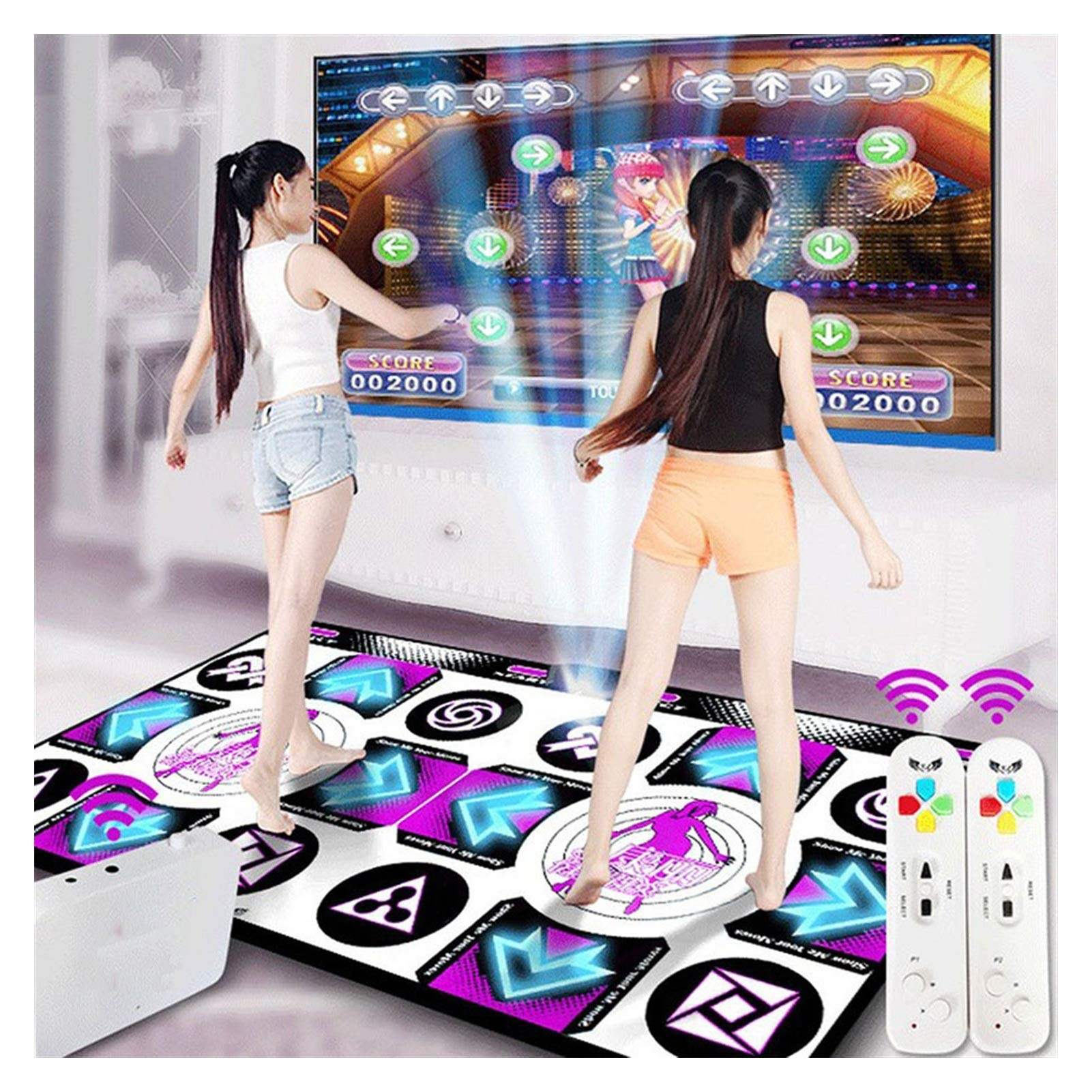 Acd Double Dance Pad Wireless Control Game Yoga Mat Fitness ...