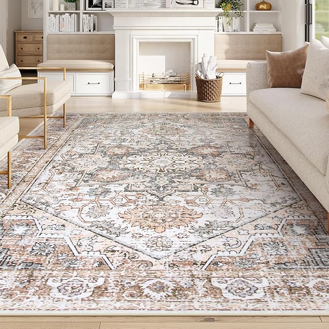 Amazon.com: Sungea Vintage 8x10 Area Rugs,Soft Non Slip Living Room Rug ...