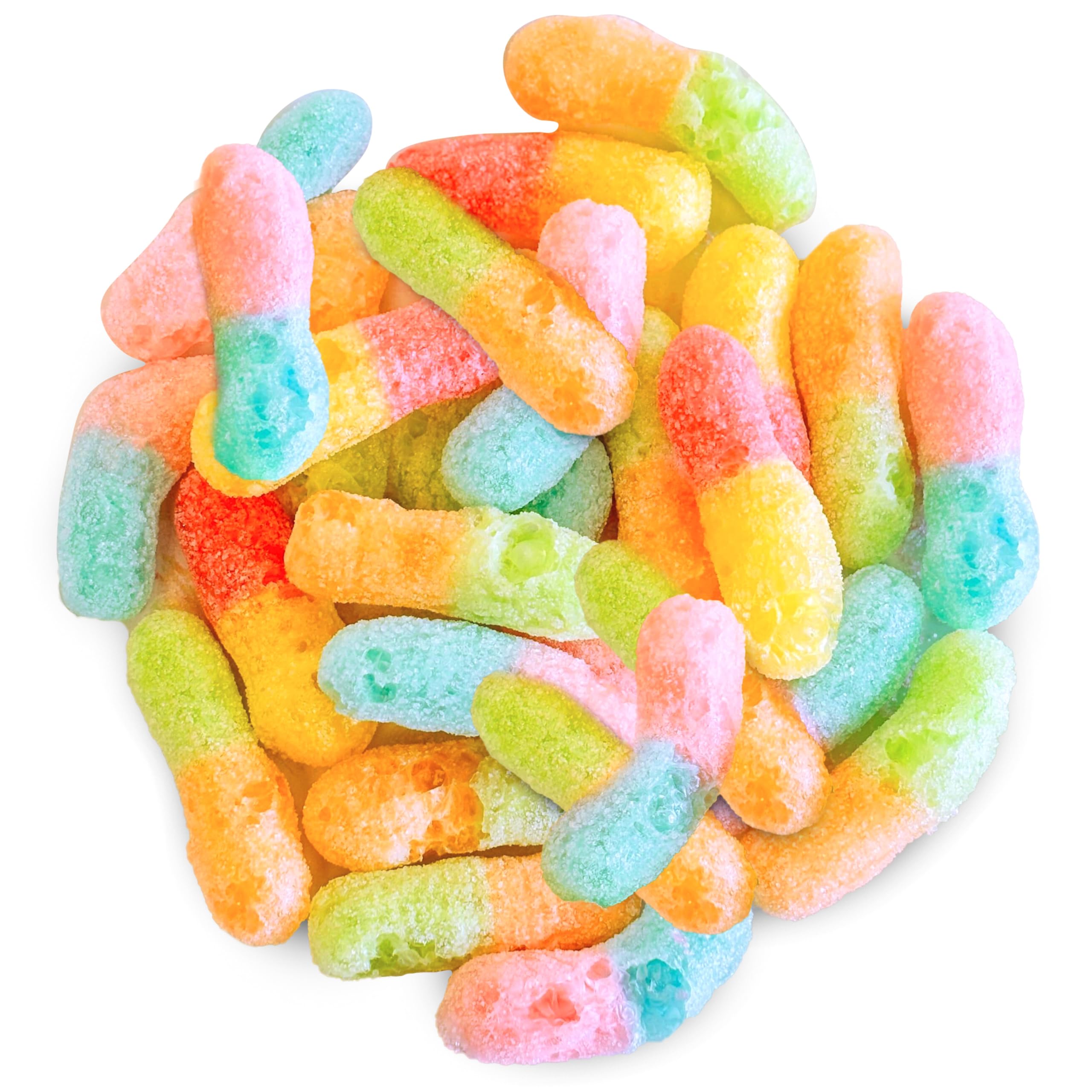 Amazon.com : Sarah's Candy Factory Freeze Dried Sour Worm Sweet ...