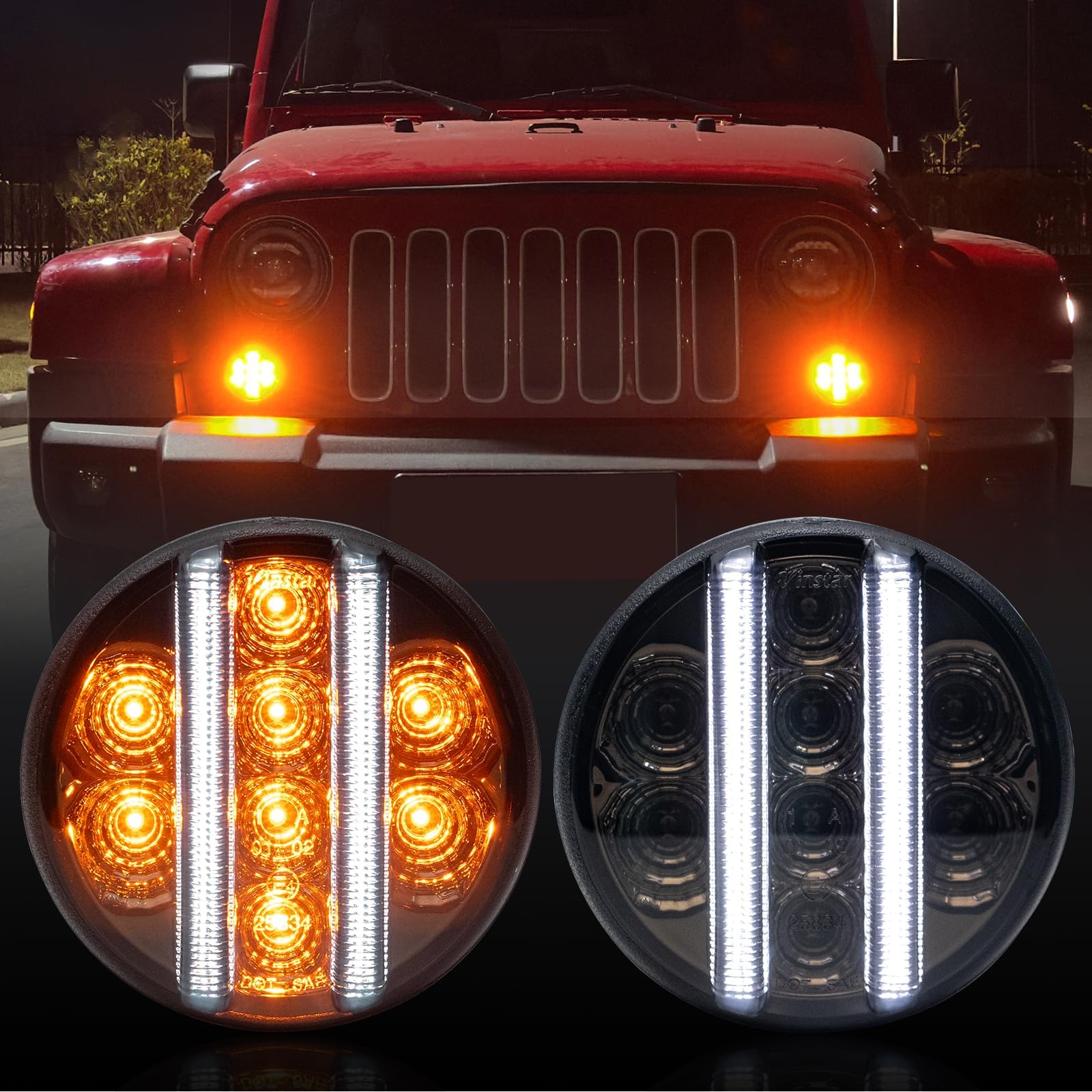 Amazon.com: AUYICH JK Front Turn Signal Lights Compatible with Wrangler ...