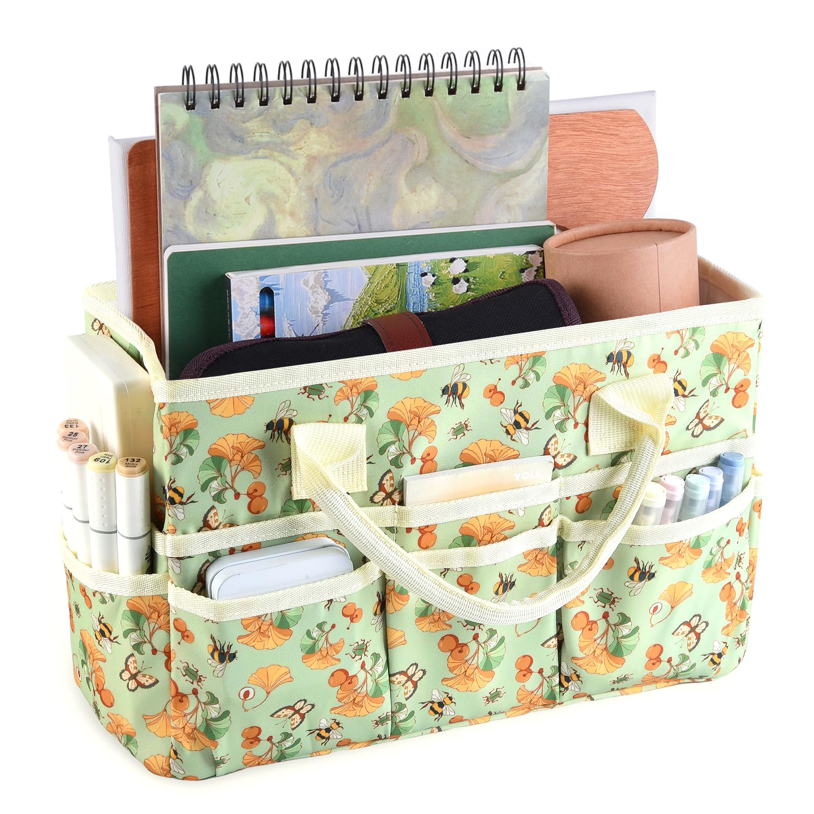 Amazon.com: qianshan Craft Organizer Bag with Multiple Pockets, Large ...