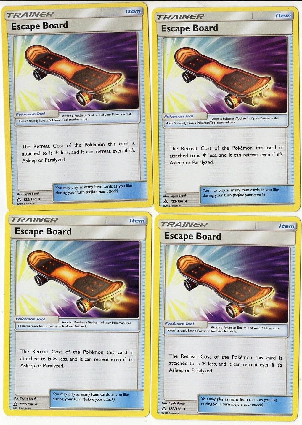 Amazon.com: Pokemon Escape Board - 122/156 Sun Moon Ultra Prism Trainer ...