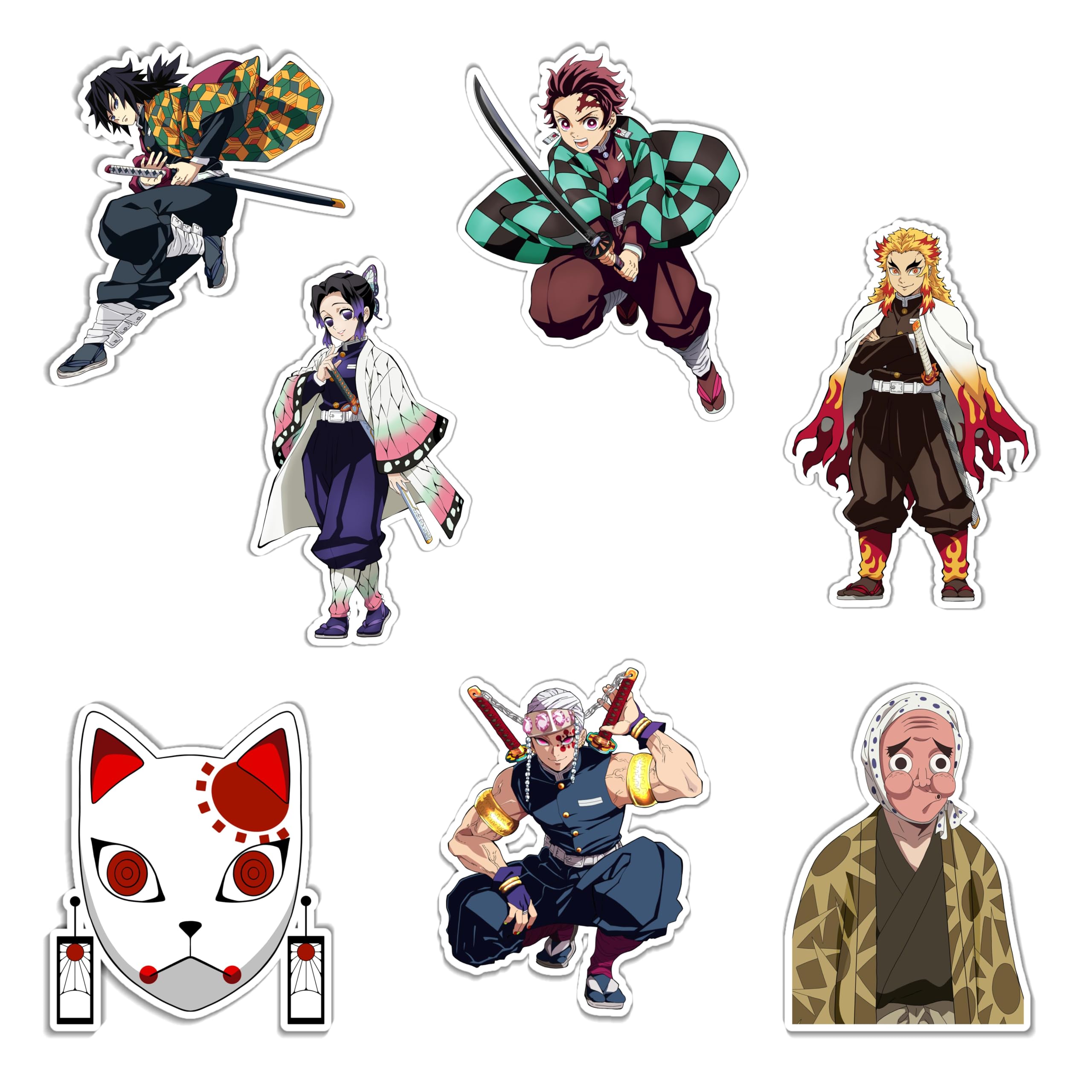 Demon Slayer Anime Vinyl Stickers for Laptops (Type 3) : Amazon.in ...