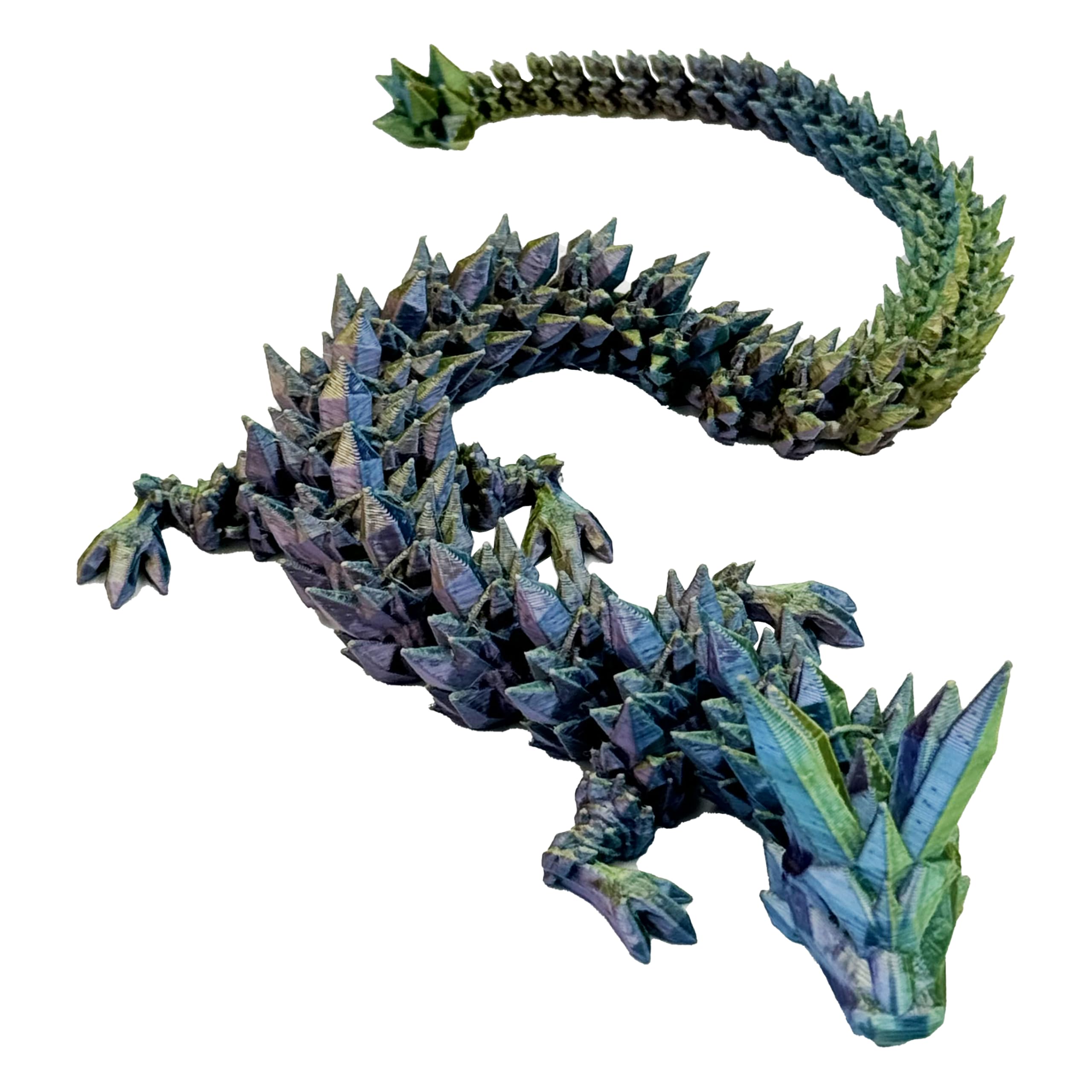 3D Printed Dragon Articulated Crystal Dragon Flexible ADHD Fidget Toys ...