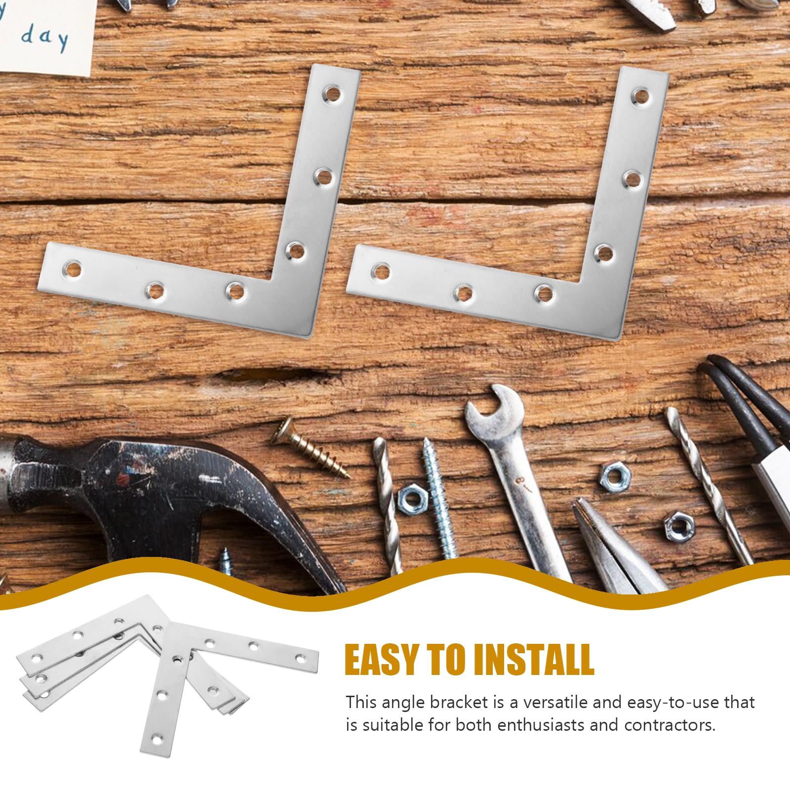ULTECHNOVO Flat L Shape Repair Mending Plate Joint Bracket – 4 Pcs Flat ...