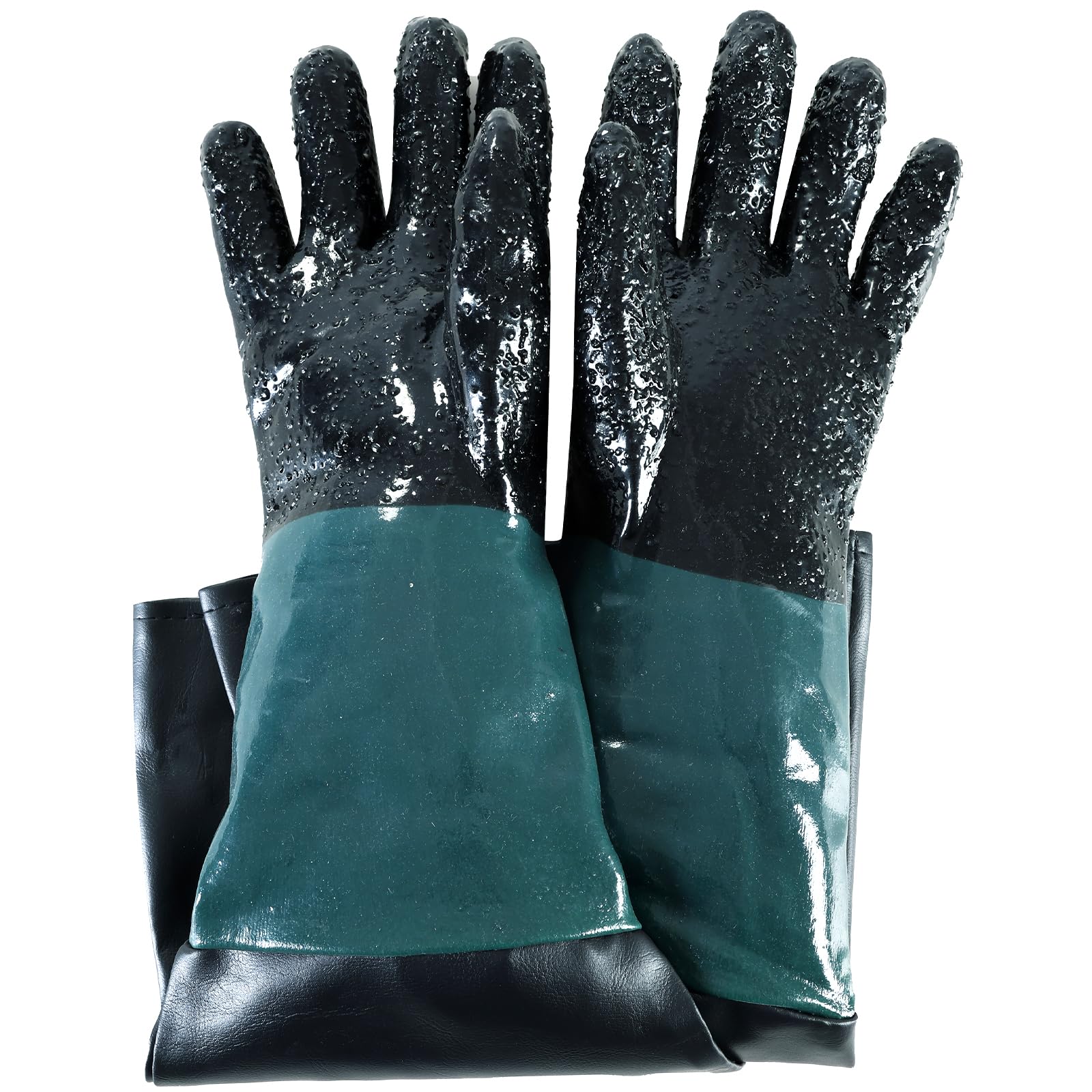 Snapklik.com : Weyleity 23.6" Rubber Sandblasting Sandblaster Gloves ...