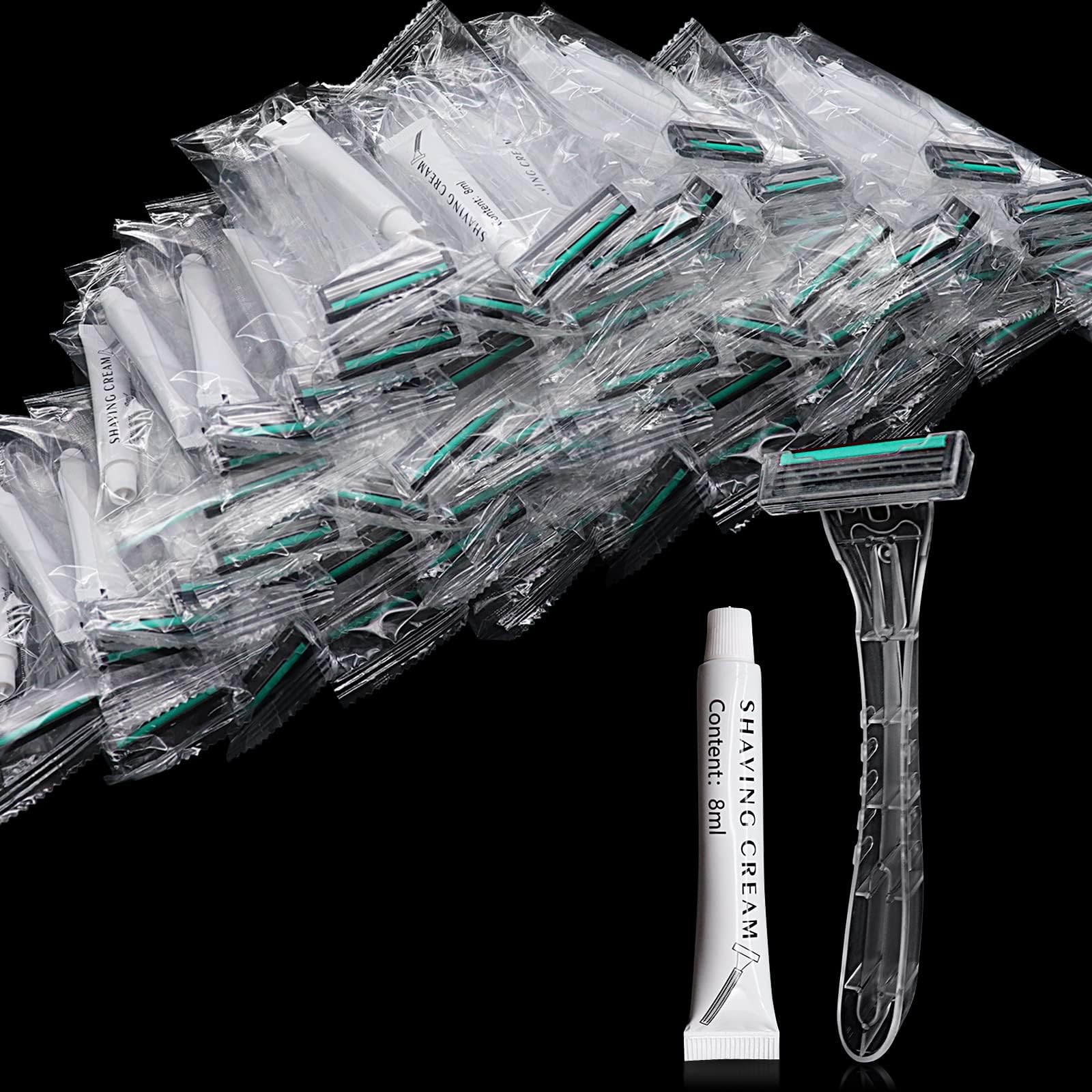 Amazon.com: Leriton Disposable Razors Men Bulk Individually Wrapped ...