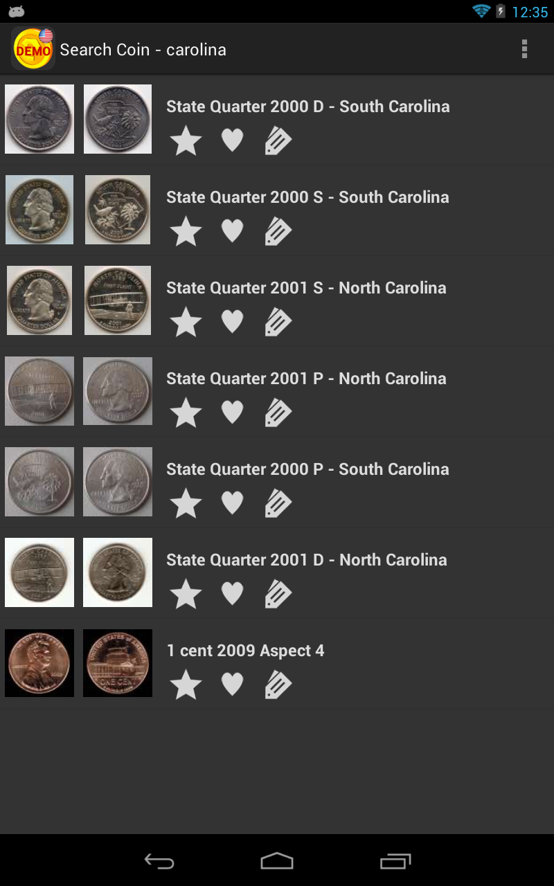 US Coins Demo - App on Amazon Appstore