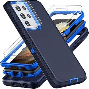 Amazon.com: YKHJKLEC for Samsung Galaxy S21 Ultra Case, with 2Pcs [Self Healing Flexible TPU ...