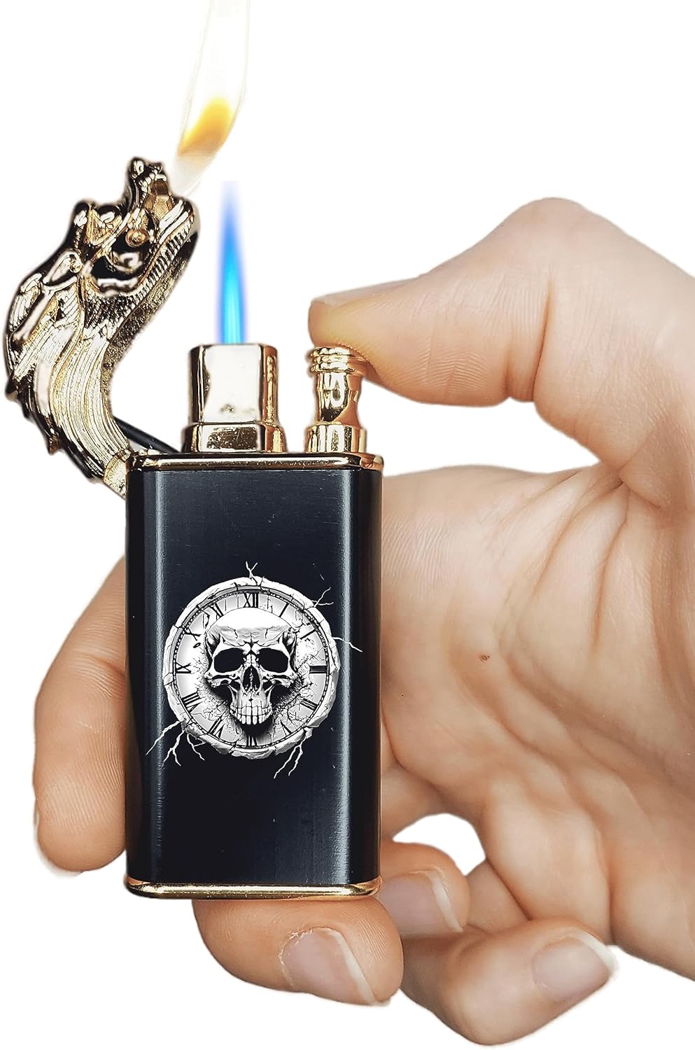 Amazon.com: Dragon Lighter with Dual Flame Refillable Butane Jet - Cool ...