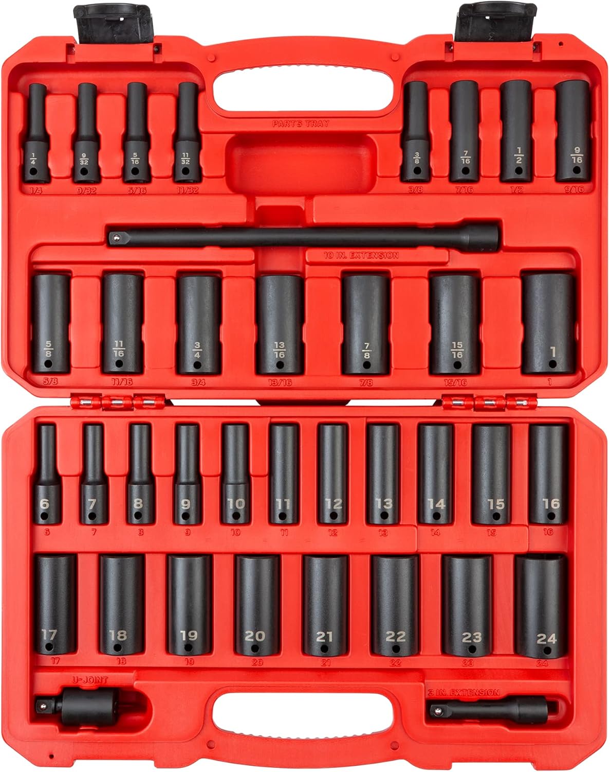 Amazon.com: TEKTON 3/8 Inch Drive Deep 6-Point Impact Socket Set, 37 ...