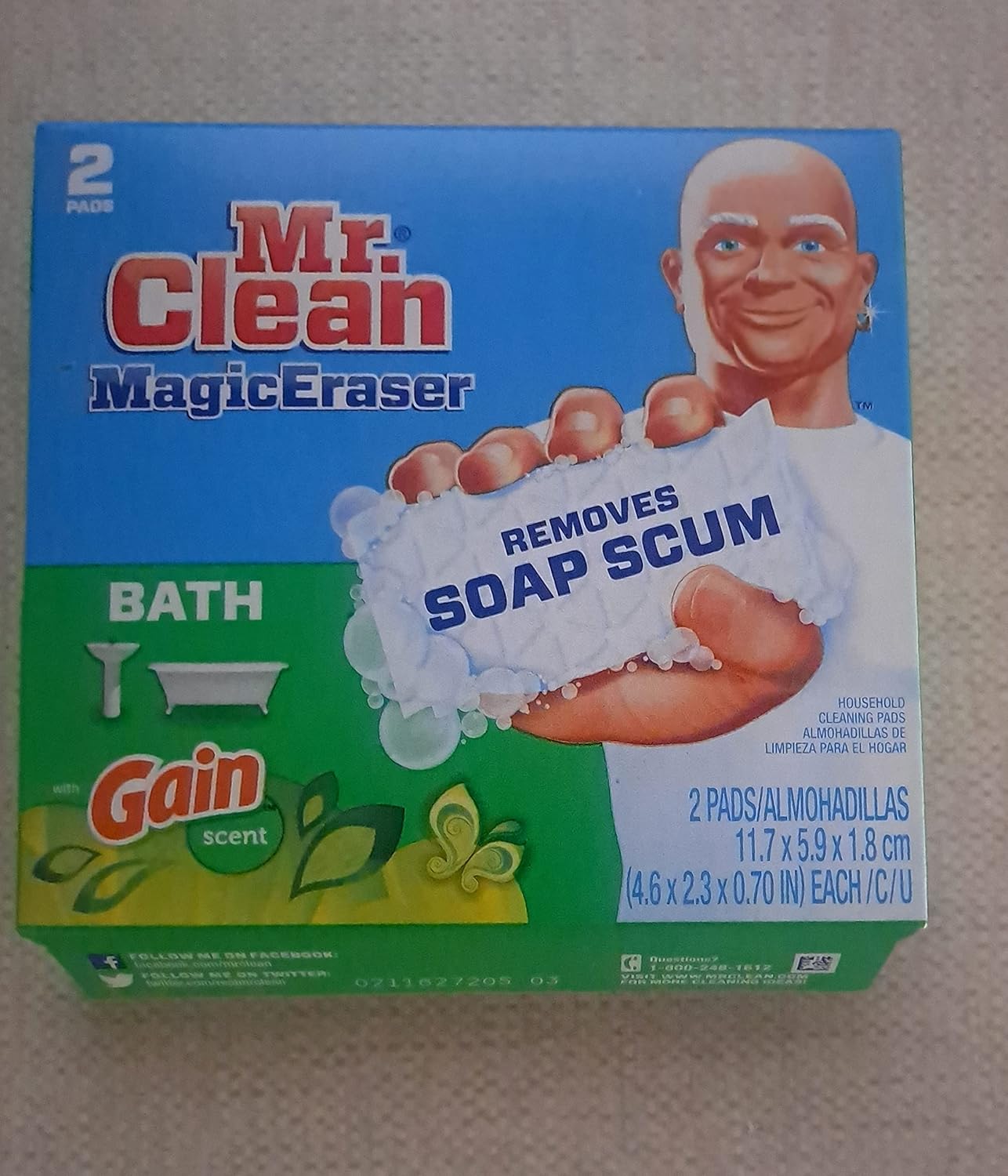 Amazon.com: Proctor and Gamble Mr.Clean Magic Eraser Bath with Gain ...