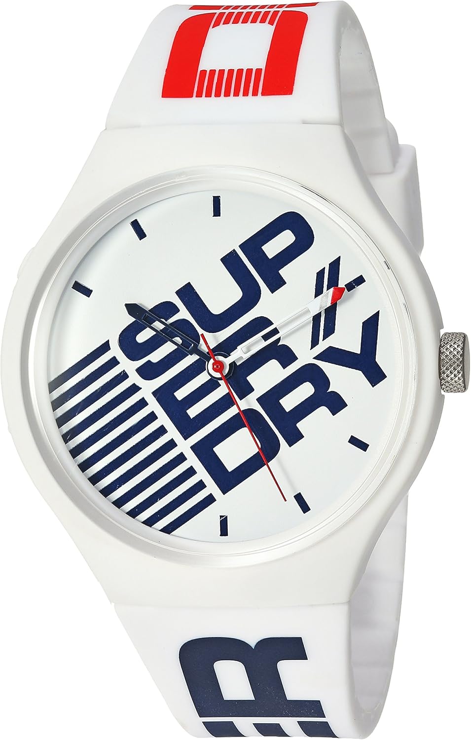 Superdry Urban XL Street Quartz Watch with Silicone Strap, White, 20 ...