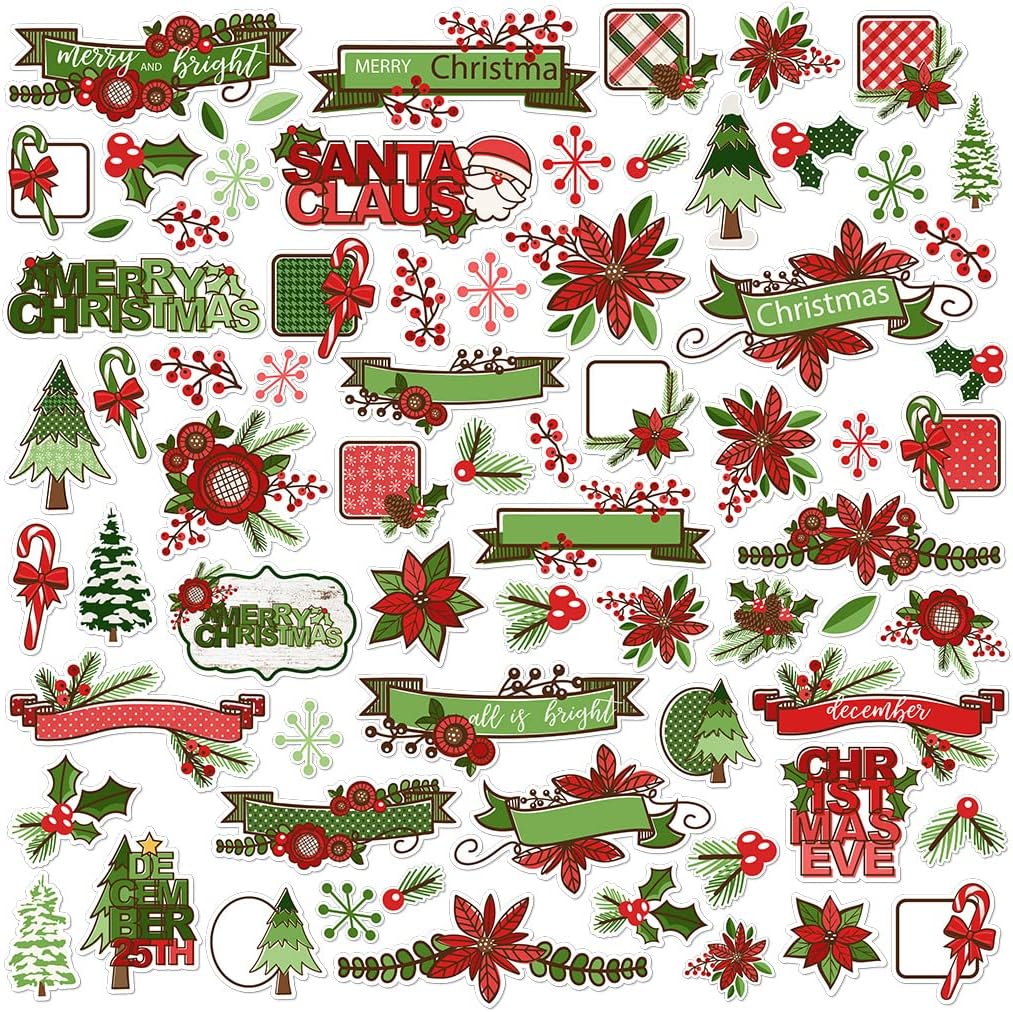 Amazon.com: Paper Die Cuts - December 25th - Christmas - Over 60 ...