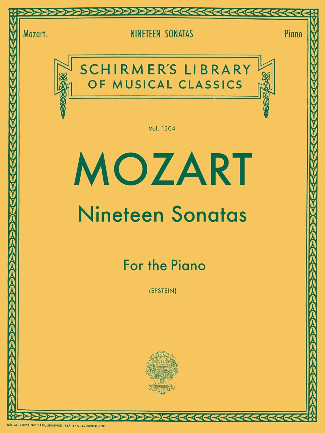 Mozart - 19 Sonatas Complete | Piano Solo Sheet Music | Schirmer’s ...