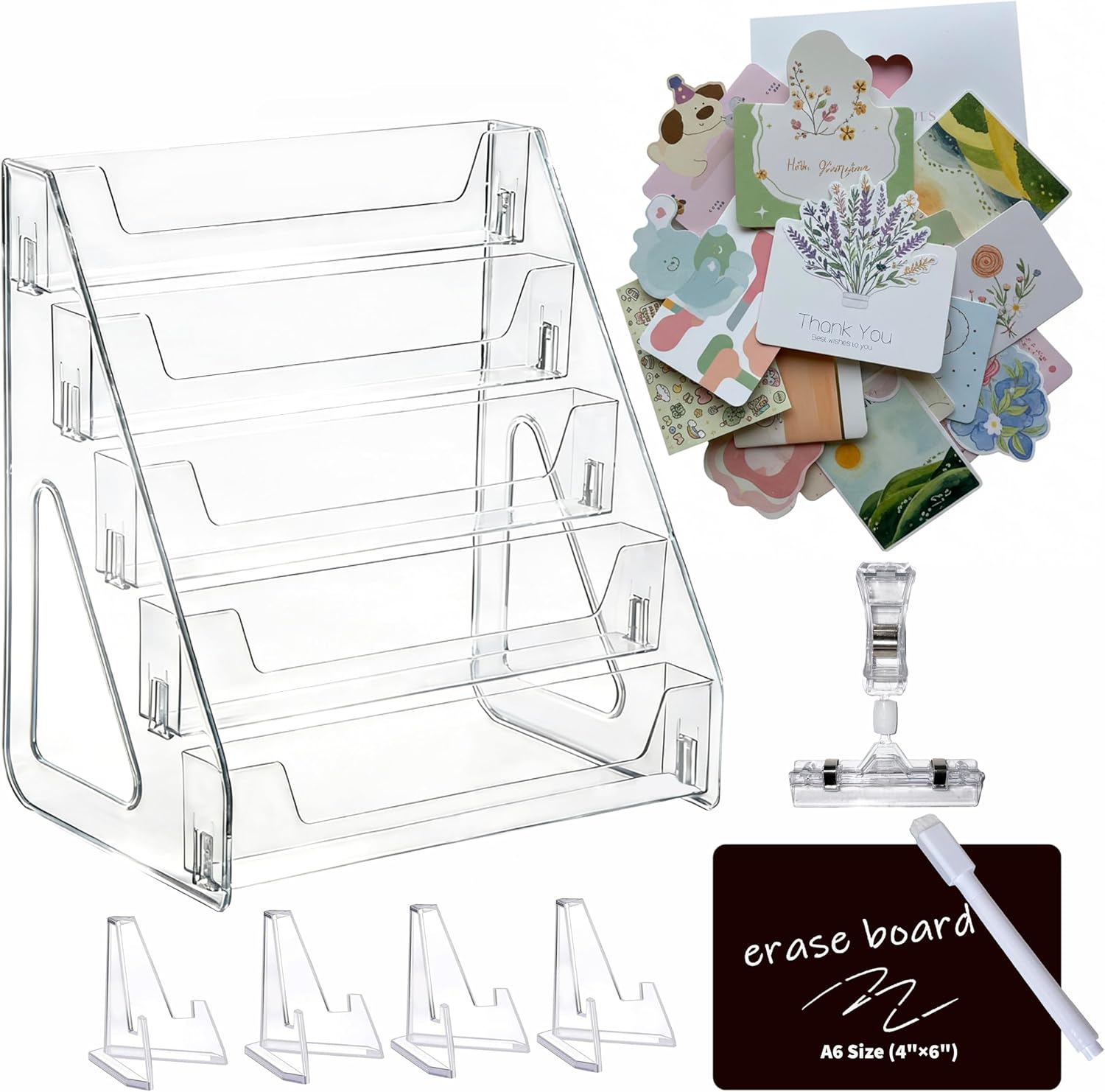 Amazon.com: 5-Tier Clear Acrylic Display Stand | No-Tool Snap-On ...